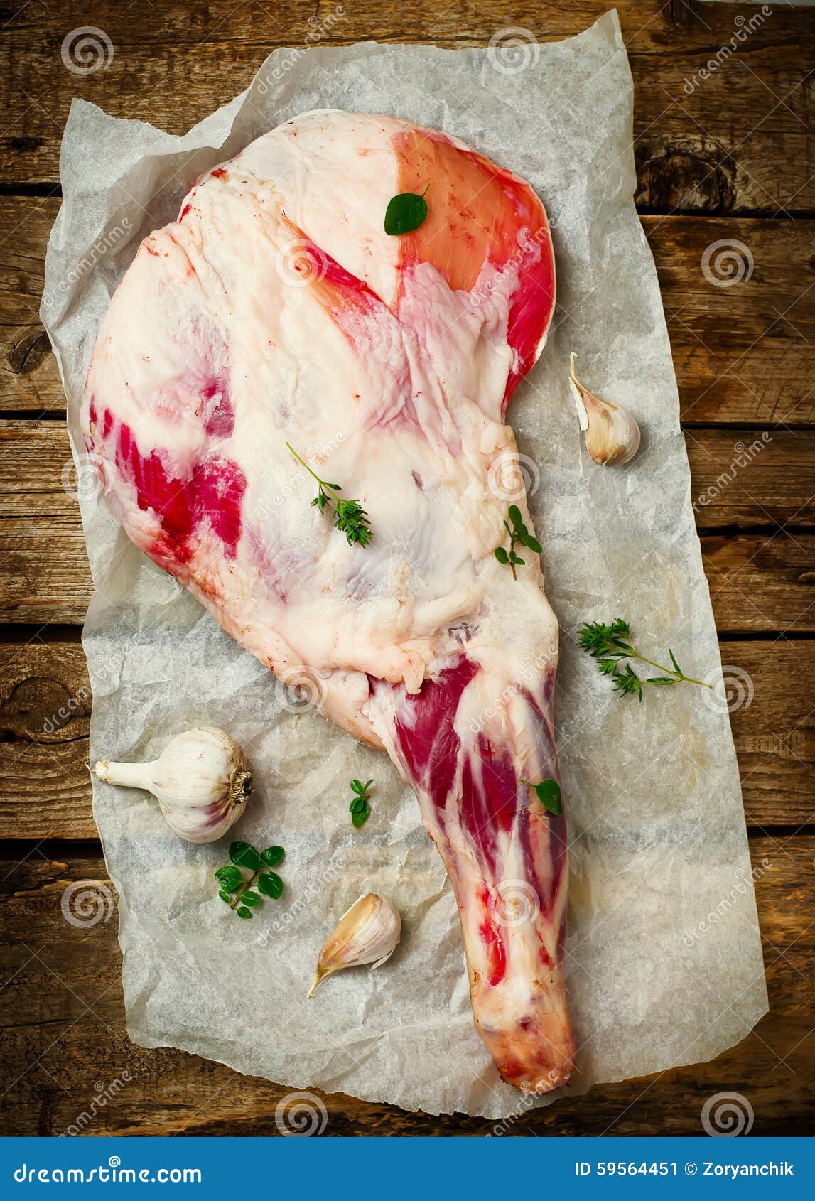 Raw lamb leg stock image. Image of recipe, cooking, freshness - 59564451
