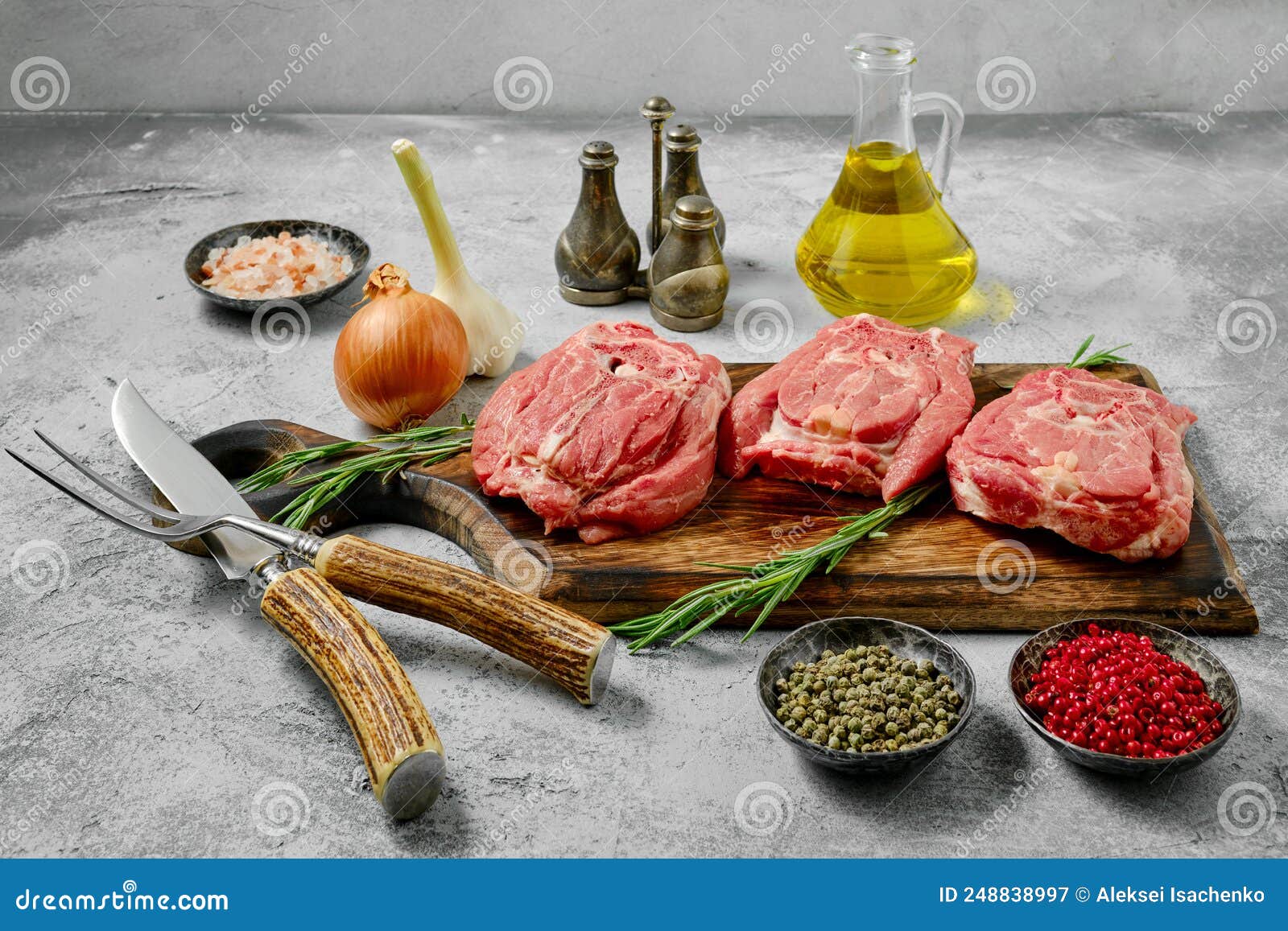 Raw Lamb Neck Cut on Slices Stock Image - Image of muscle, rosemary ...