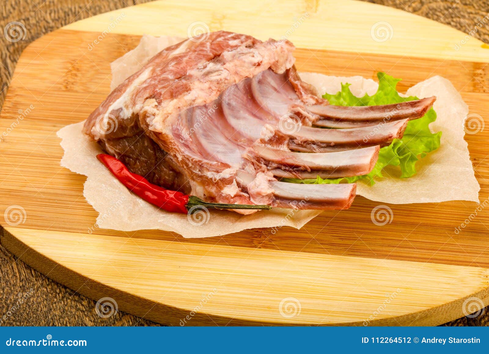 Raw lamb ribs stock photo. Image of rack, lamb, eating - 112264512