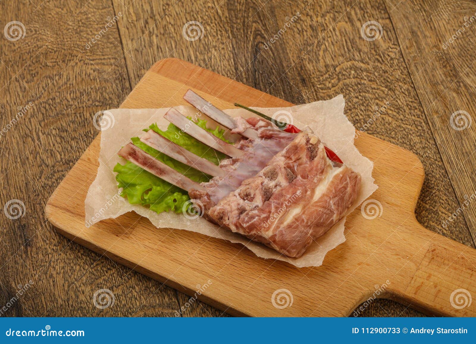 Raw lamb ribs stock image. Image of kitchen, fresh, gourmet - 112900733