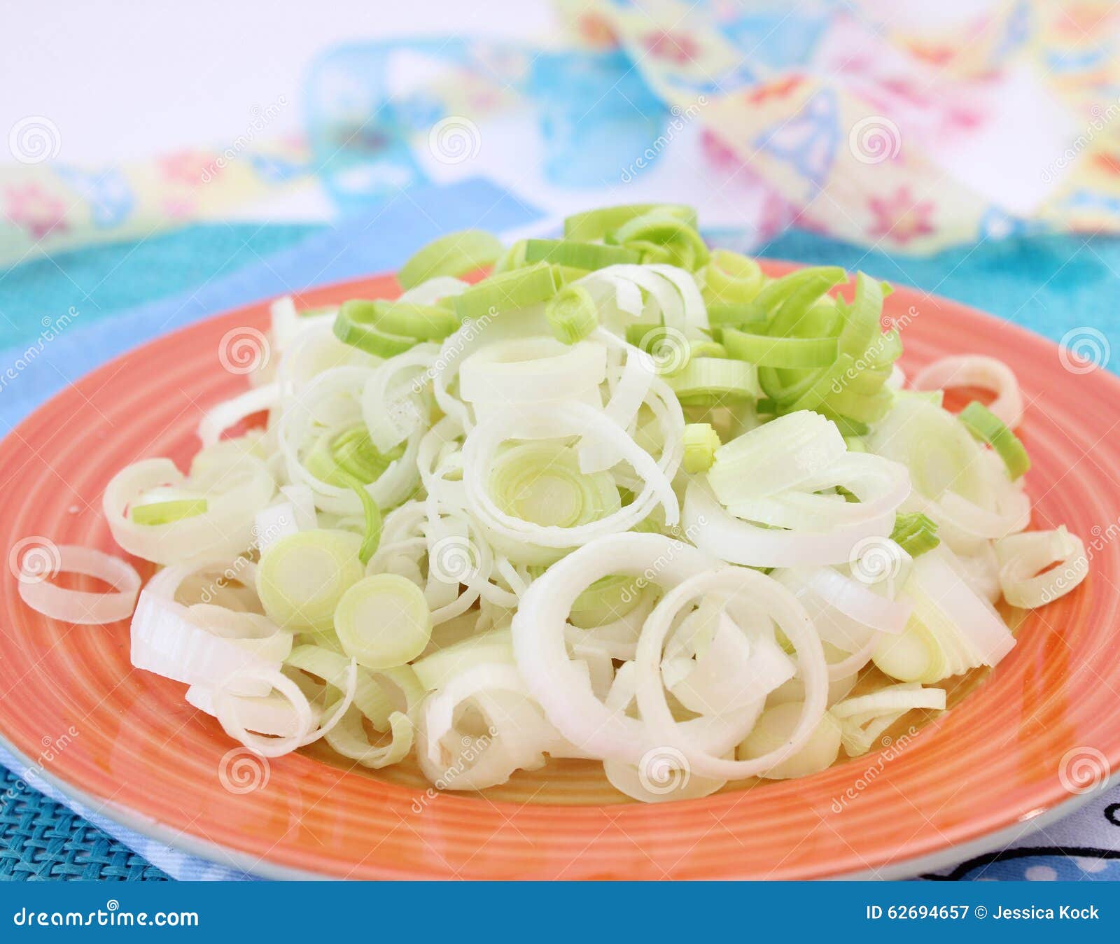 Raw leek stock image. Image of leeks, rings, uncooked - 62694657