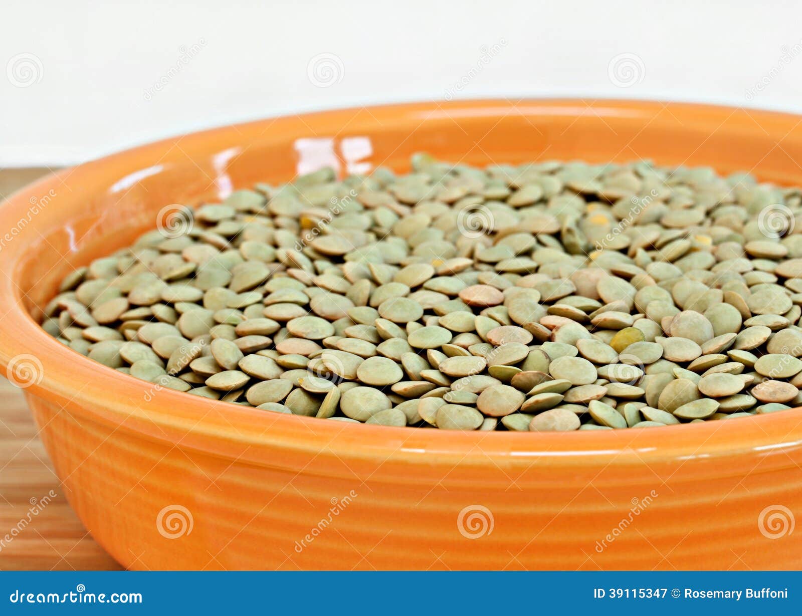 Raw Lentil Beans in a Bowl. Selective Focus. Stock Image - Image of ...