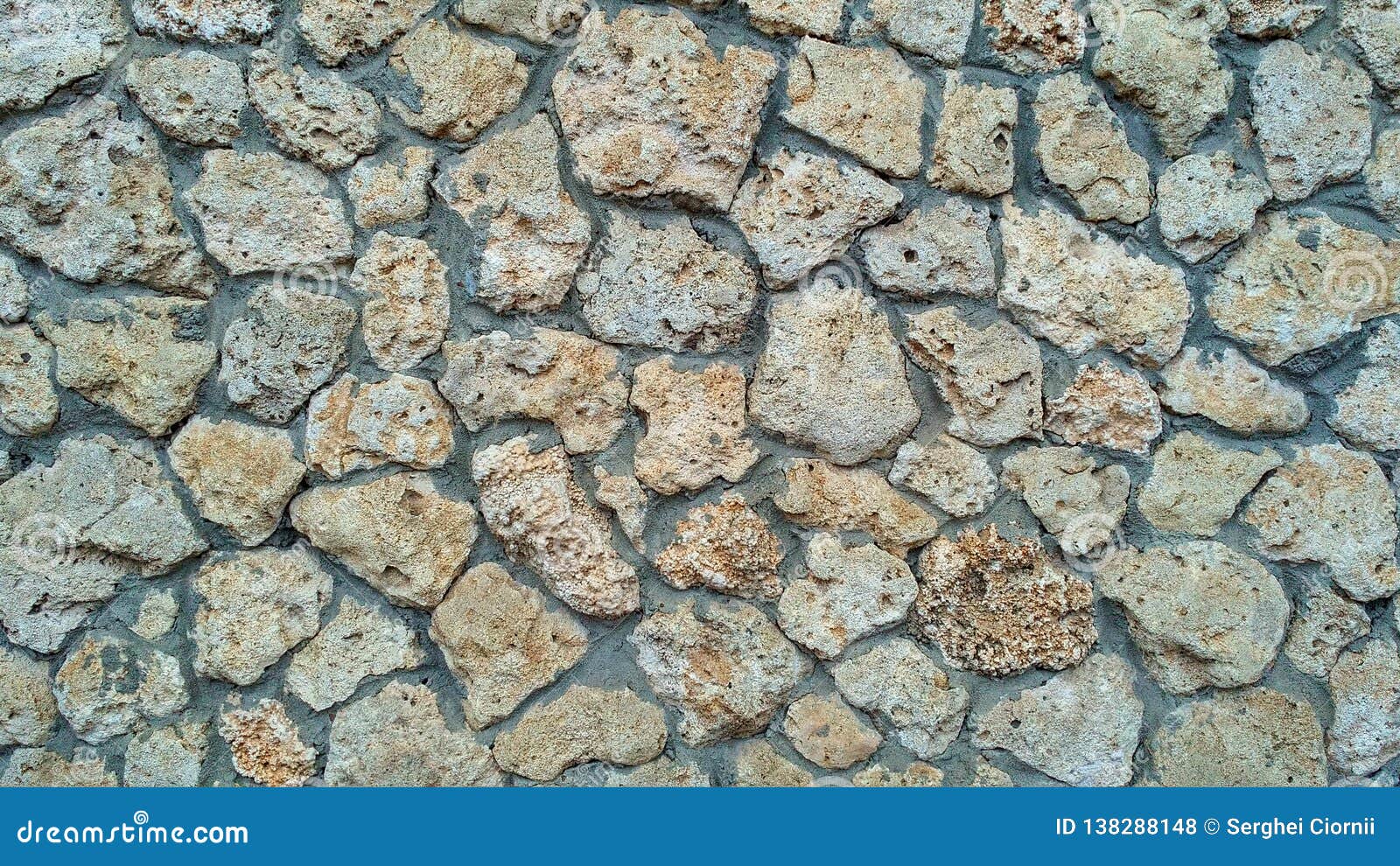 Raw limestone stone wall_1 stock photo. Image of shell - 138288148