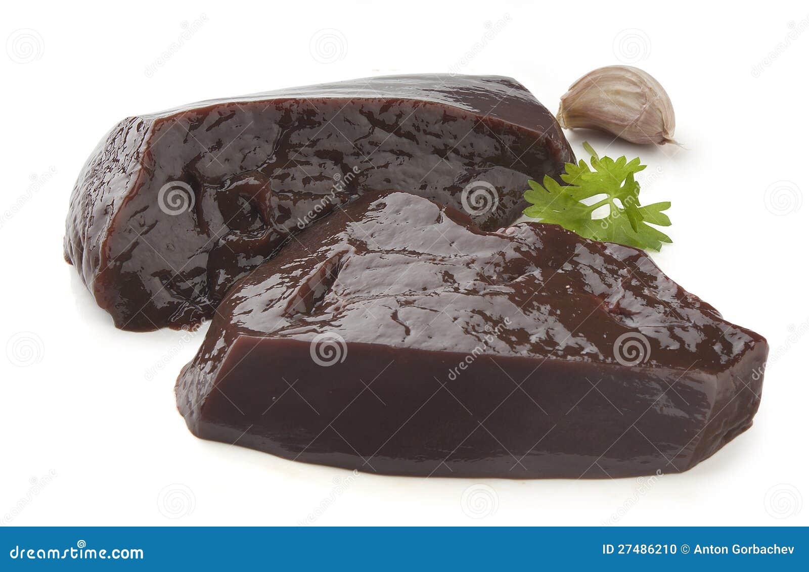 Raw liver stock photo. Image of parsley, path, clipping - 27486210