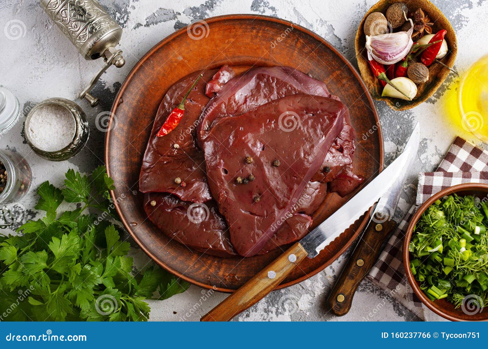 Raw liver stock photo. Image of meat, plate, chop, fresh - 160237766