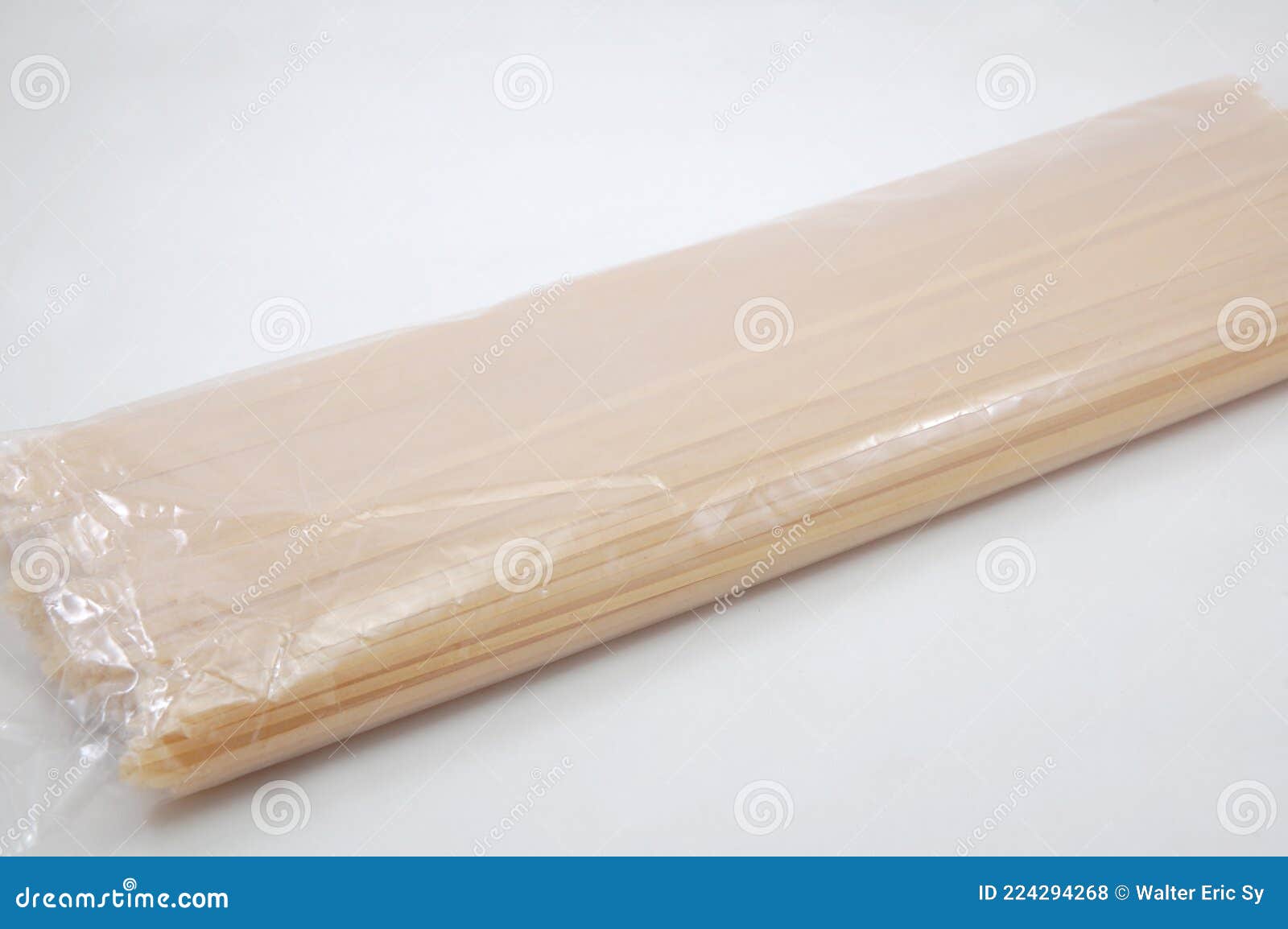 Raw Long Sticks Spaghetti Noodle Pasta in Plastic Pack Stock Photo ...