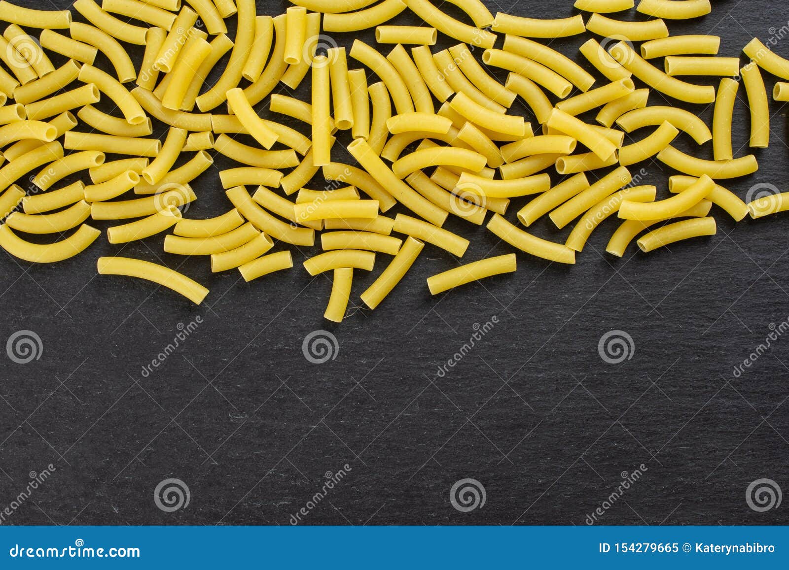 Raw Macaroni Pasta on Grey Stone Stock Image - Image of makaroni ...