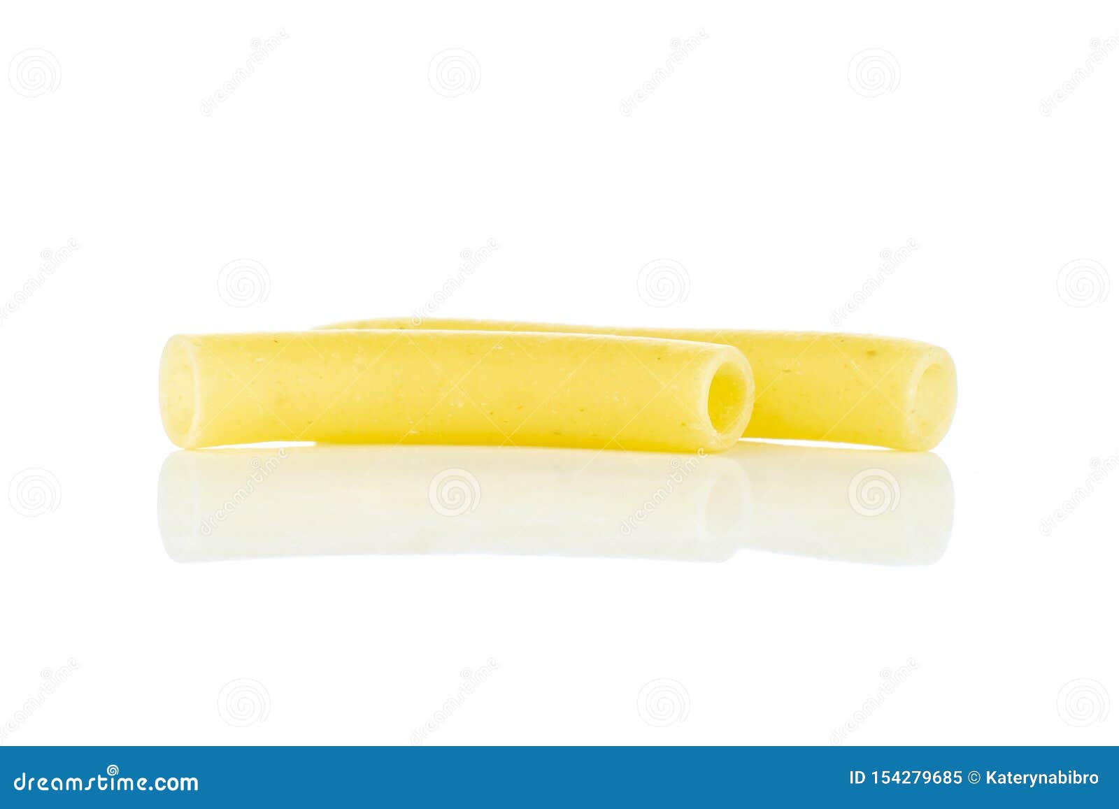 Raw Macaroni Pasta Isolated on White Stock Image - Image of curved ...