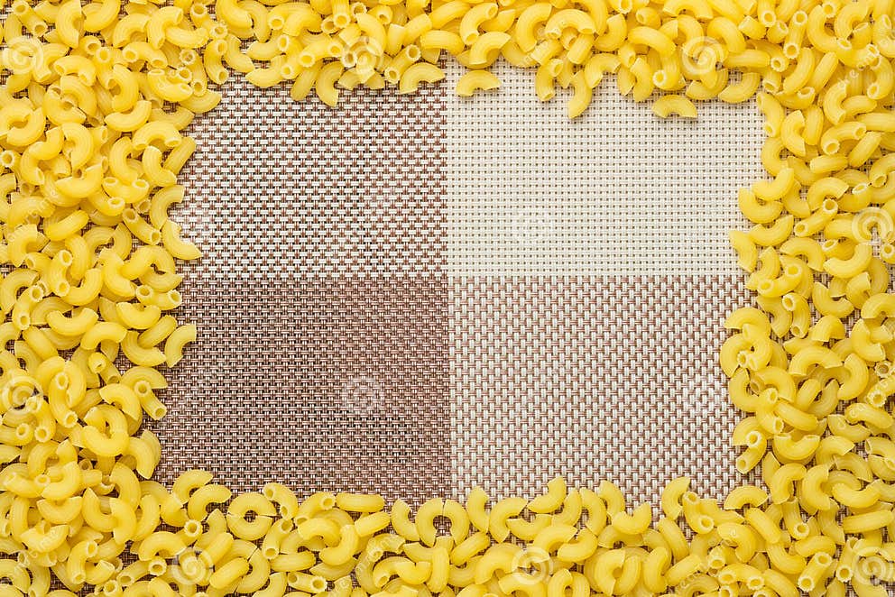 Raw Macaroni Putting a Picture Frame. Stock Photo - Image of life ...
