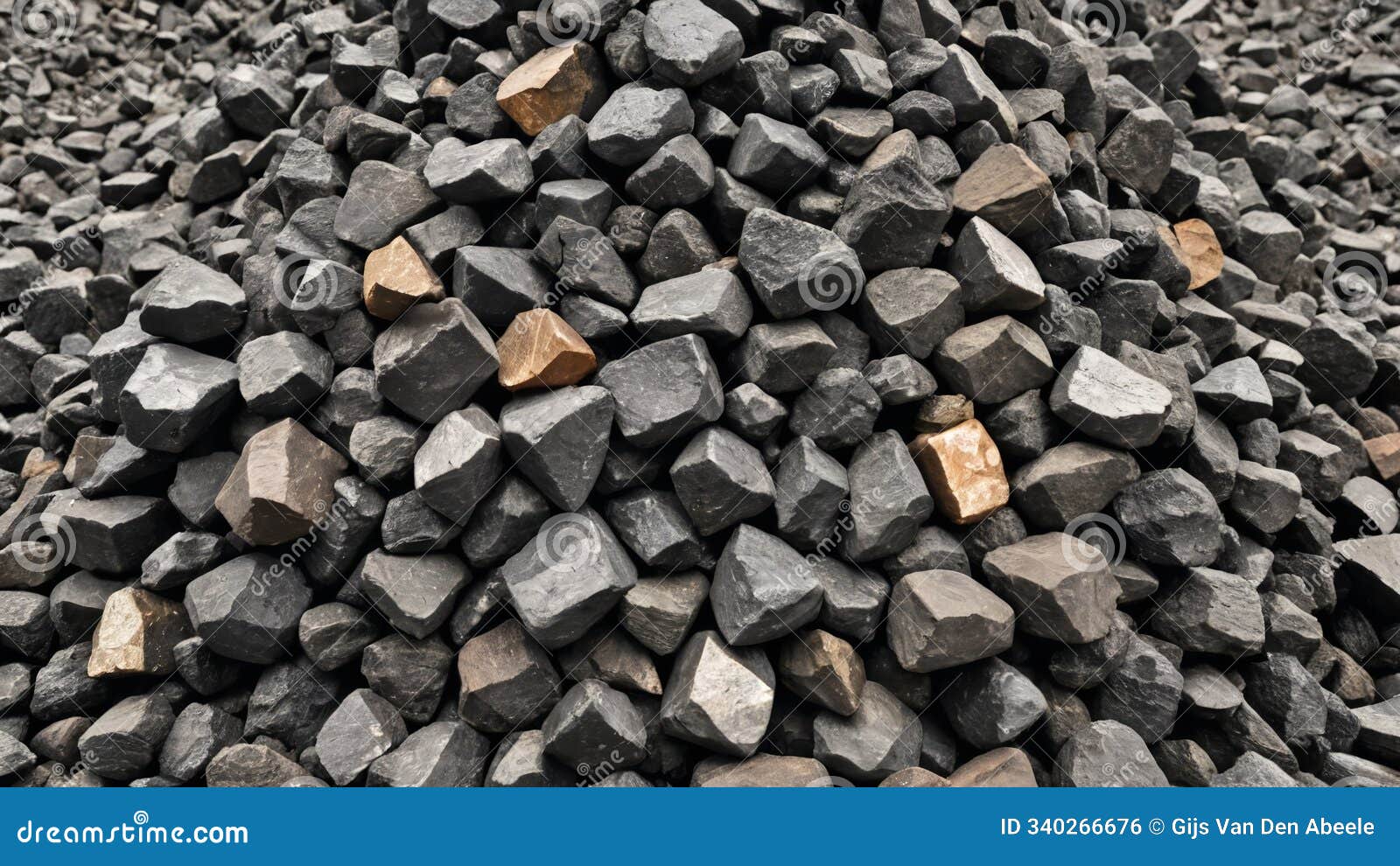 Raw Magnetite Ore Stack in Mining Facility Industrial Minerals Stock ...
