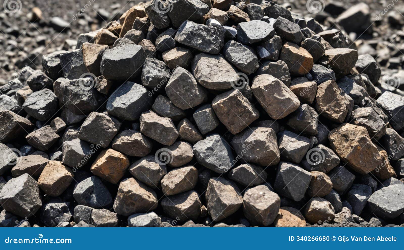 Raw Magnetite Ore Stack in Mining Facility Industrial Minerals Stock ...