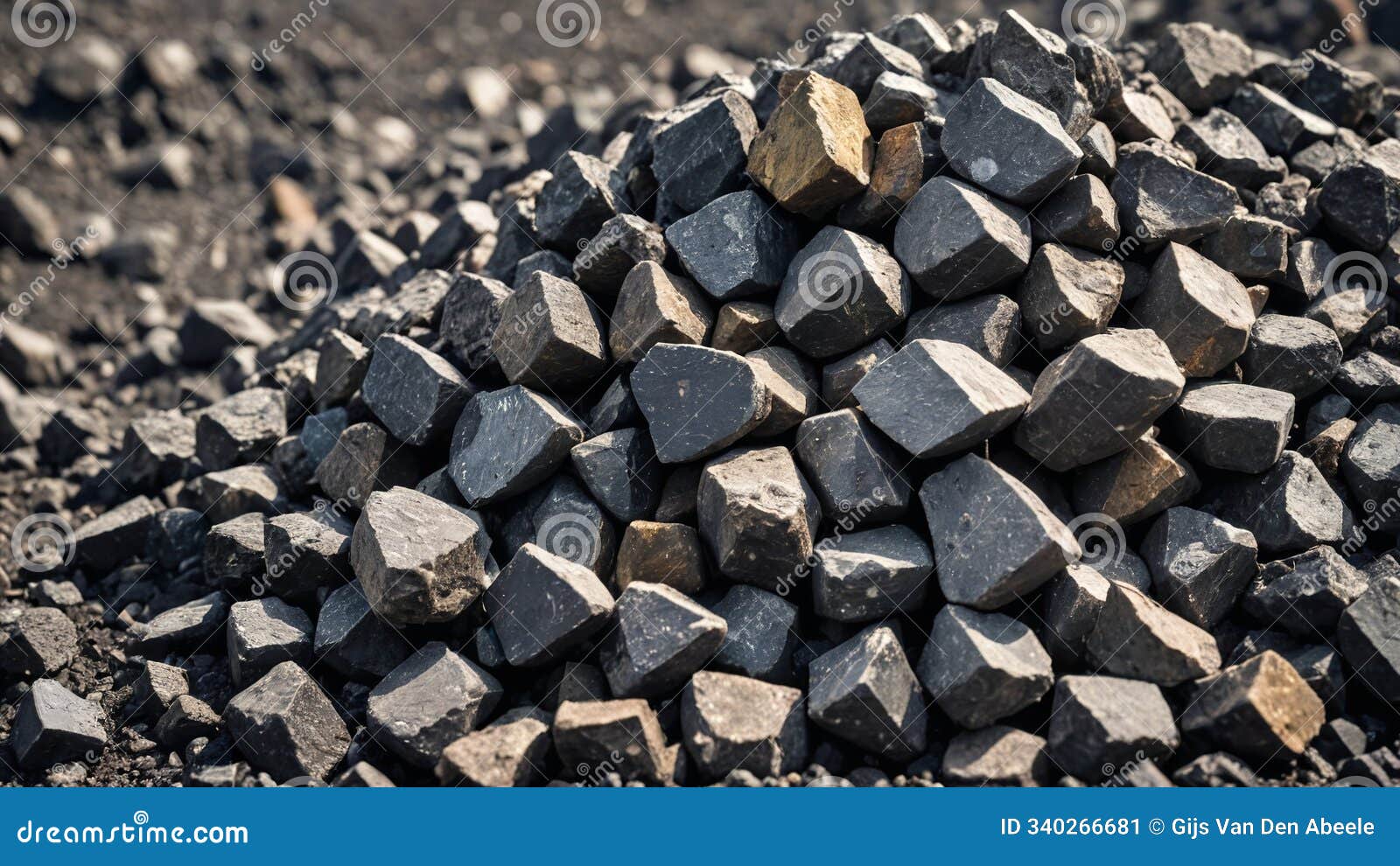 Raw Magnetite Ore Stack in Mining Facility Industrial Minerals Stock ...