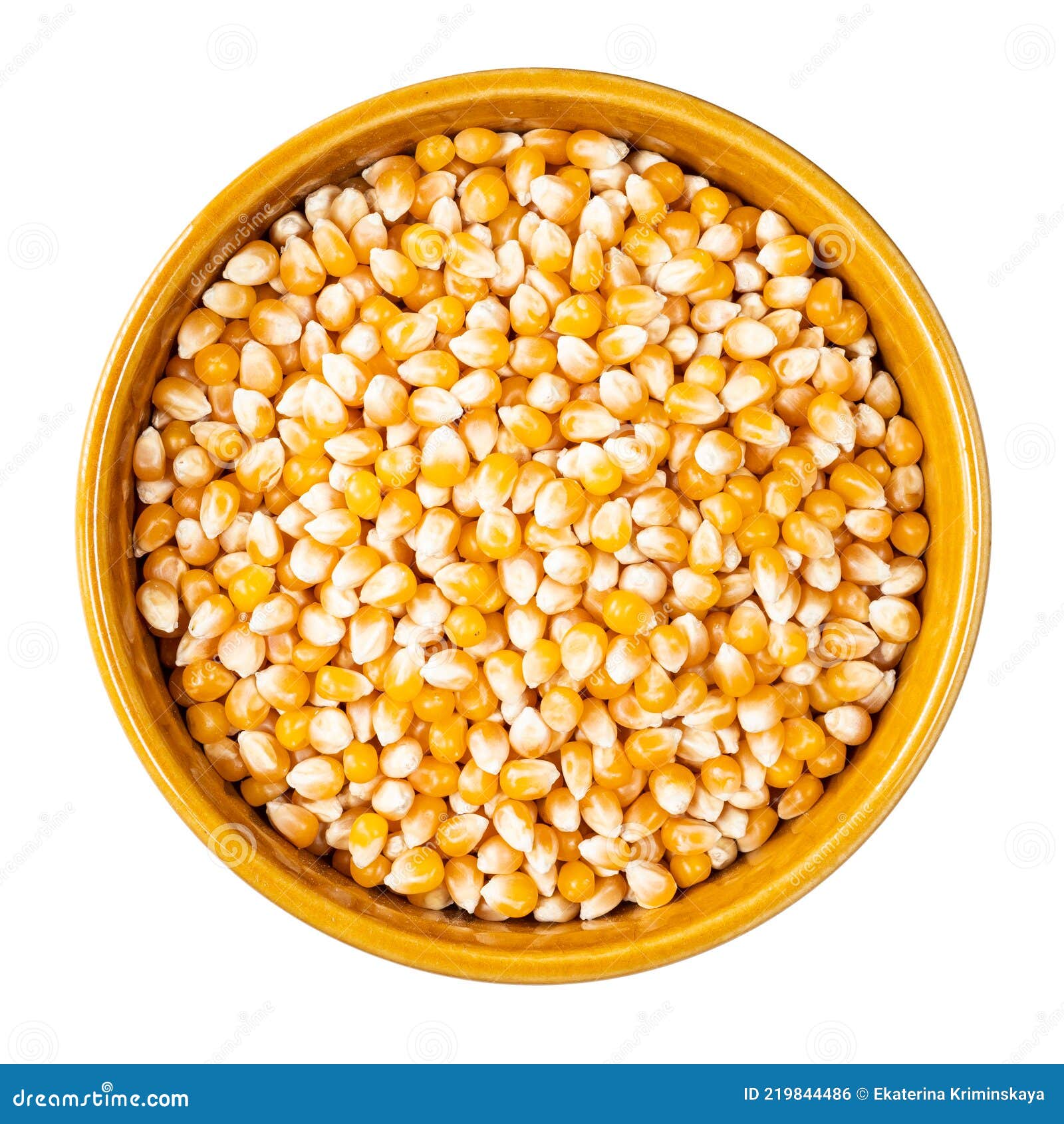 Raw Maize Corn Seeds in Round Bowl Cutout Stock Photo - Image of ...