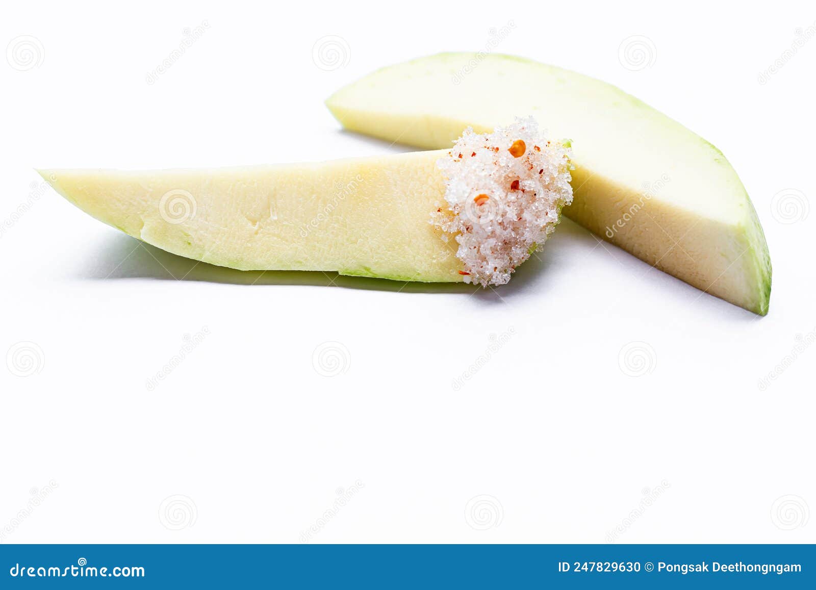 Raw mango dipped in chili stock photo. Image of sugar - 247829630