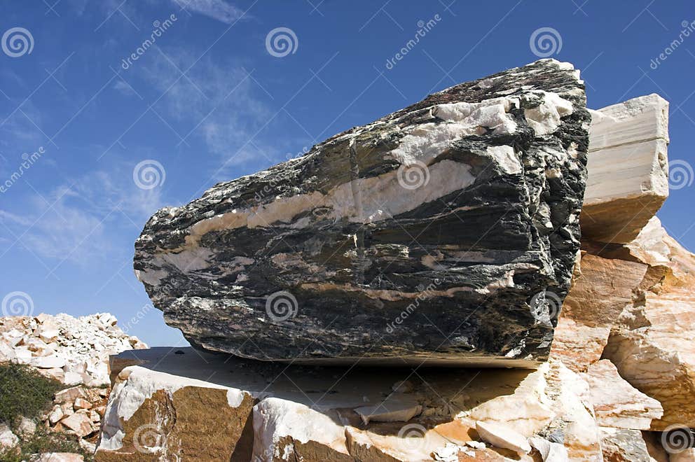 Raw marble stock image. Image of block, heavy, material - 6585989