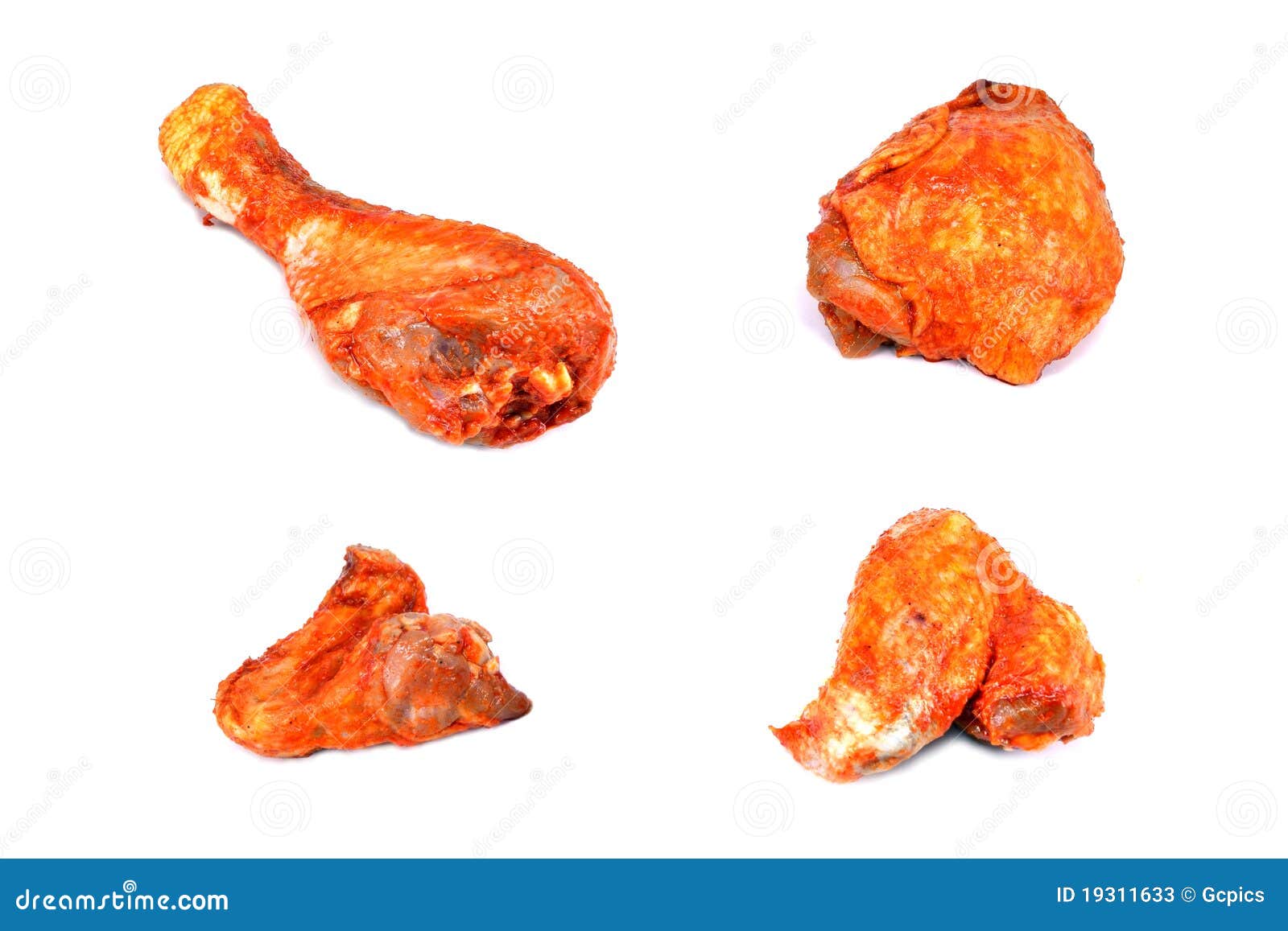 Raw Marinaded Chicken Leg,wing & Breast Stock Image - Image of diet ...