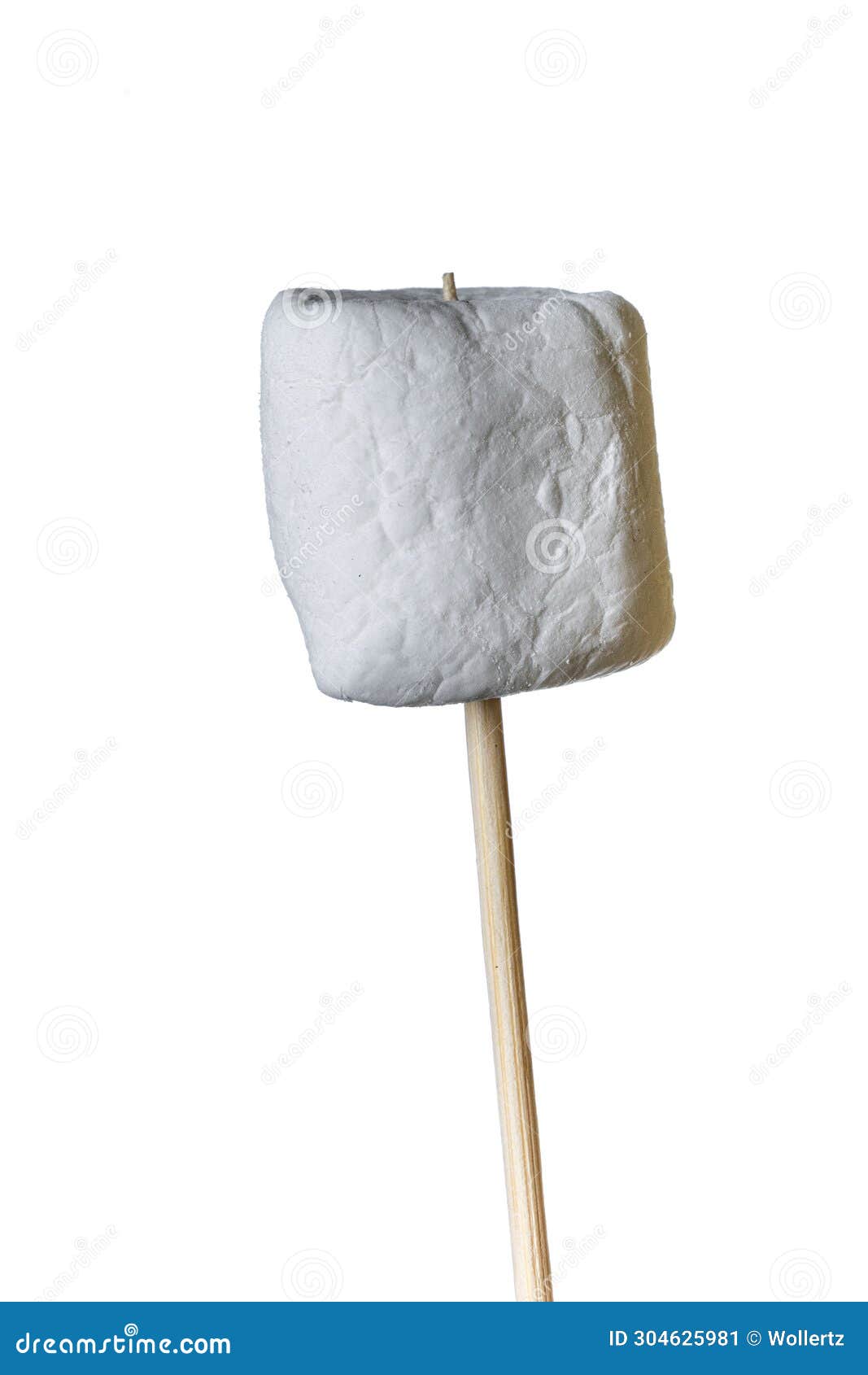 Raw marshmallow on a stick stock image. Image of fluffy - 304625981
