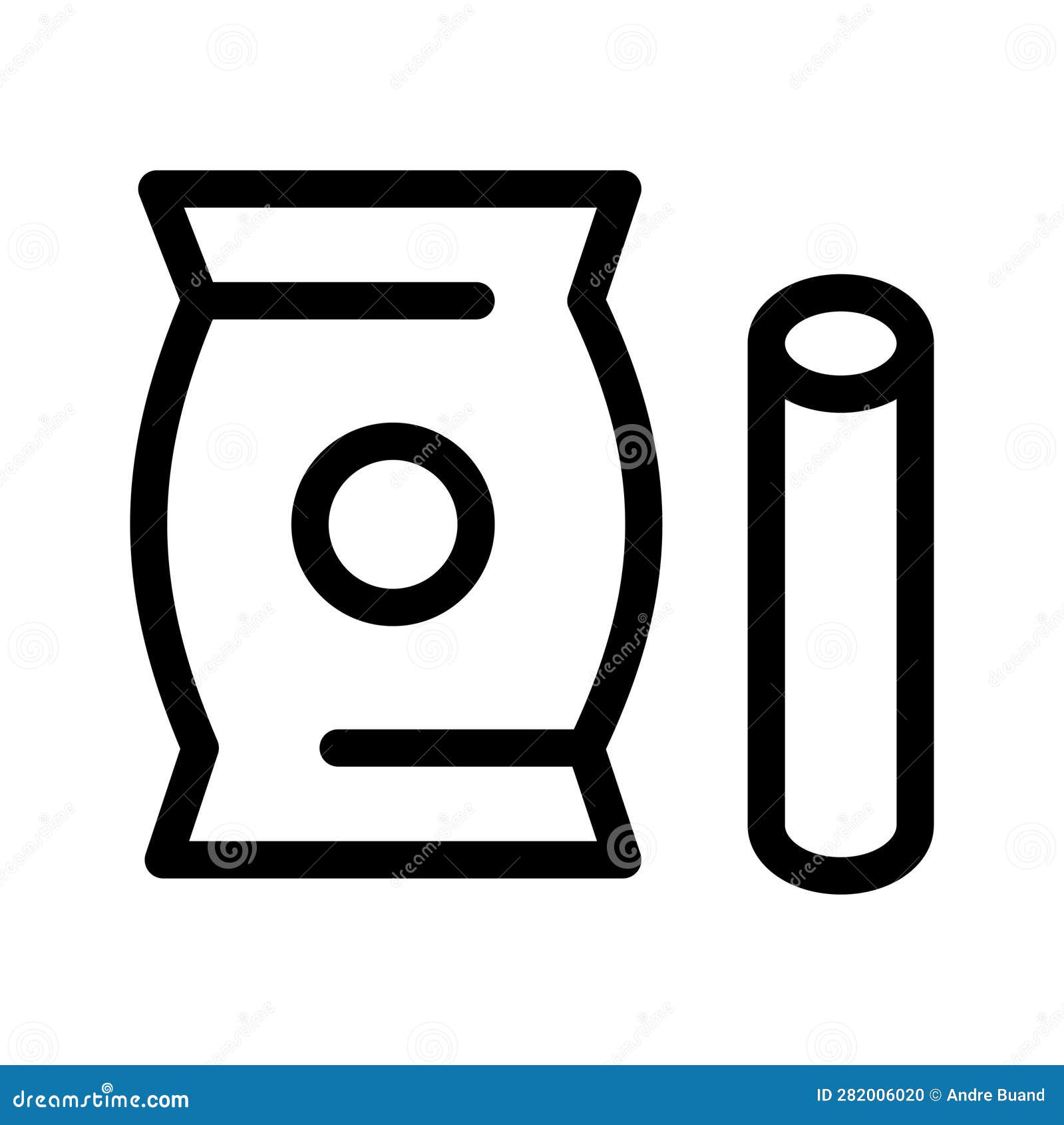 Raw Material Vector Line Icon Stock Vector - Illustration of cart ...