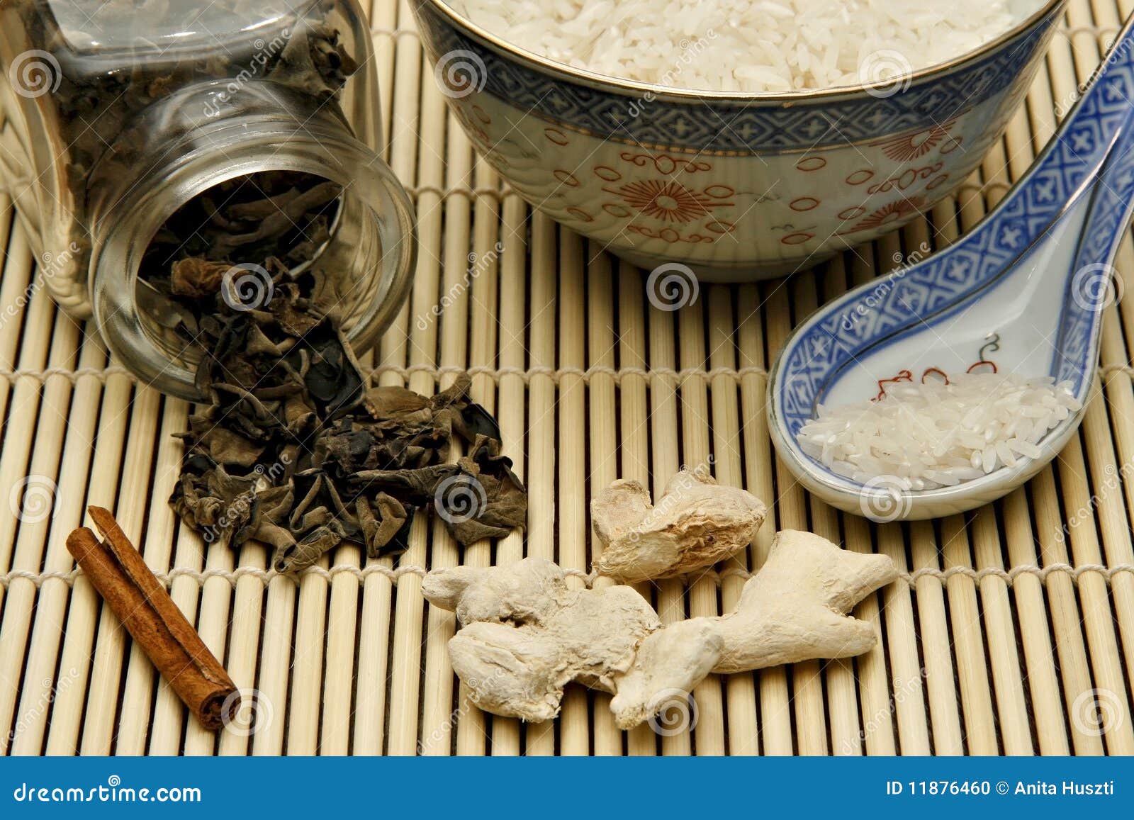 Raw Materials for Chinese Food Stock Photo - Image of bamboo, painted ...