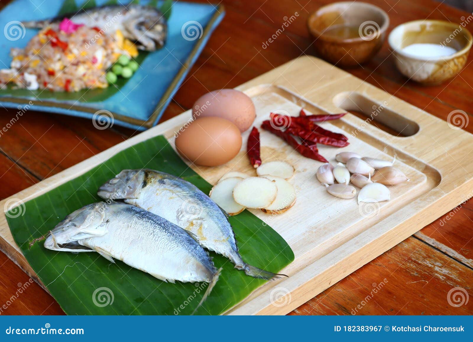 Raw Materials for Making Fried Rice Stock Image - Image of ingredient ...