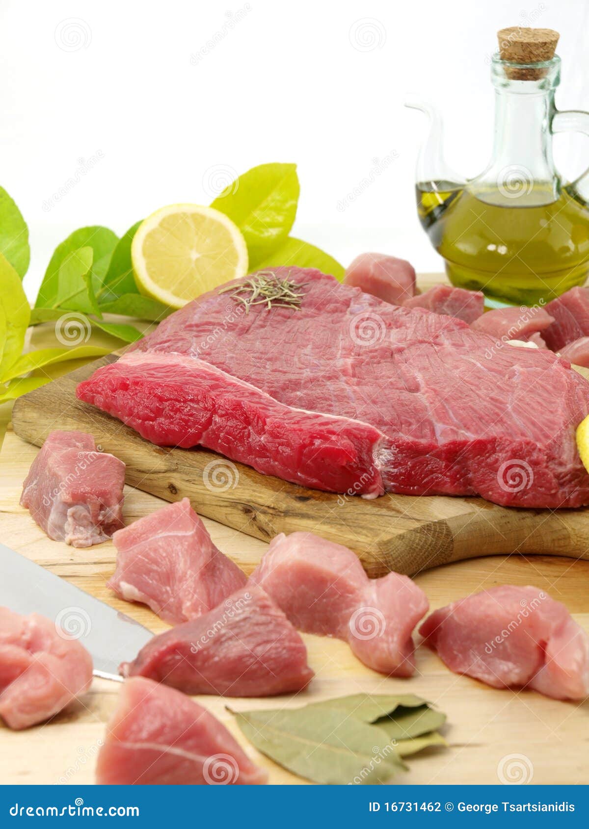 Raw meat stock photo. Image of cutting, lemon, pork, fillet - 16731462