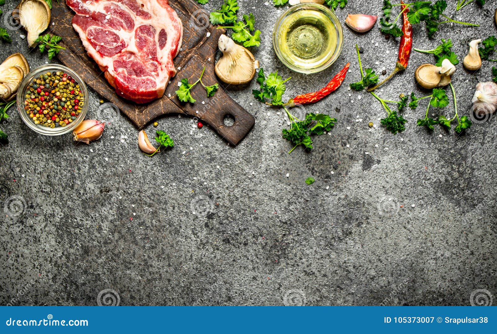 Raw meat stock image. Image of preparation, steak, marble - 105373007