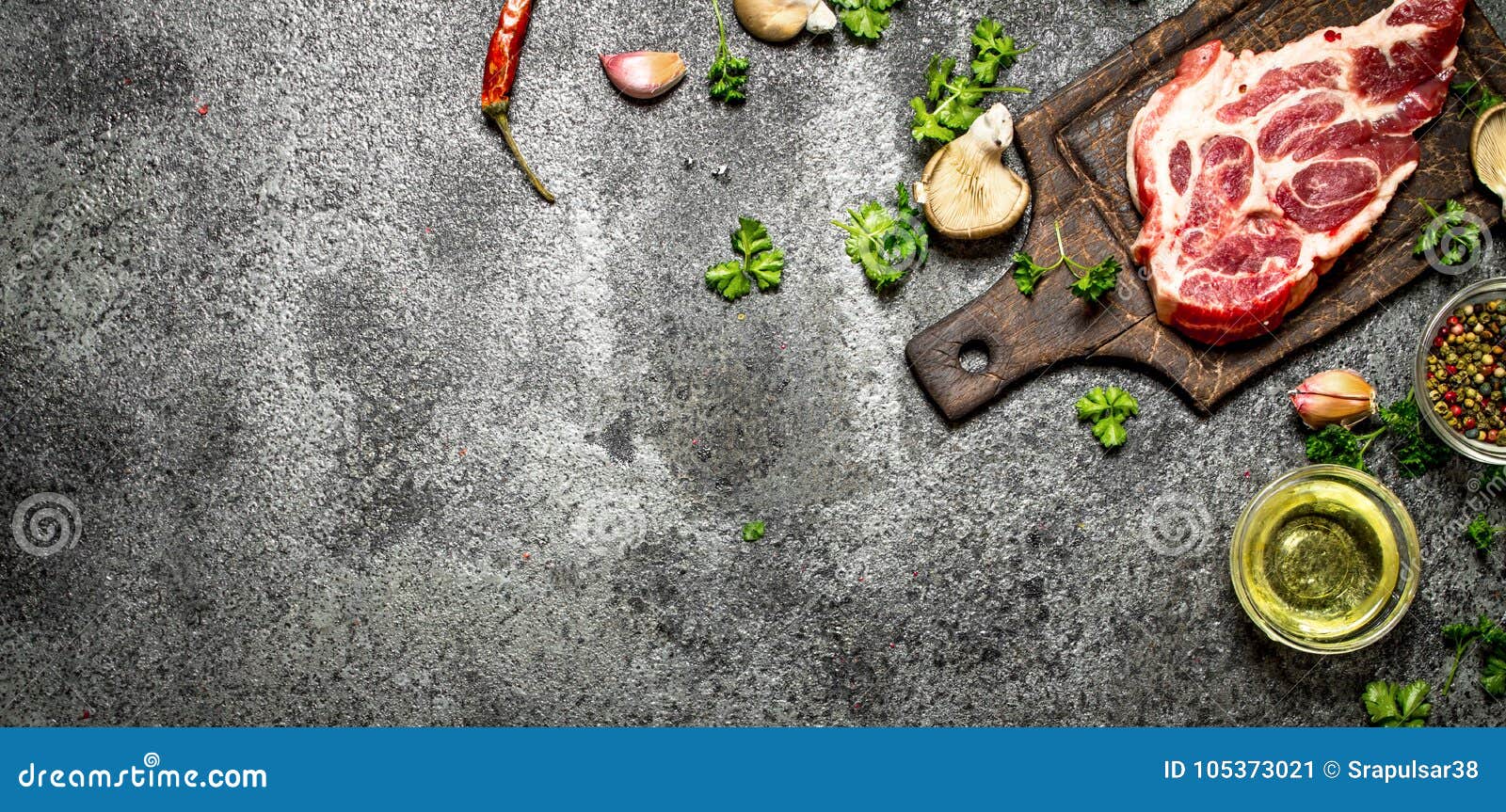 Raw meat stock image. Image of juicy, space, food, protein - 105373021