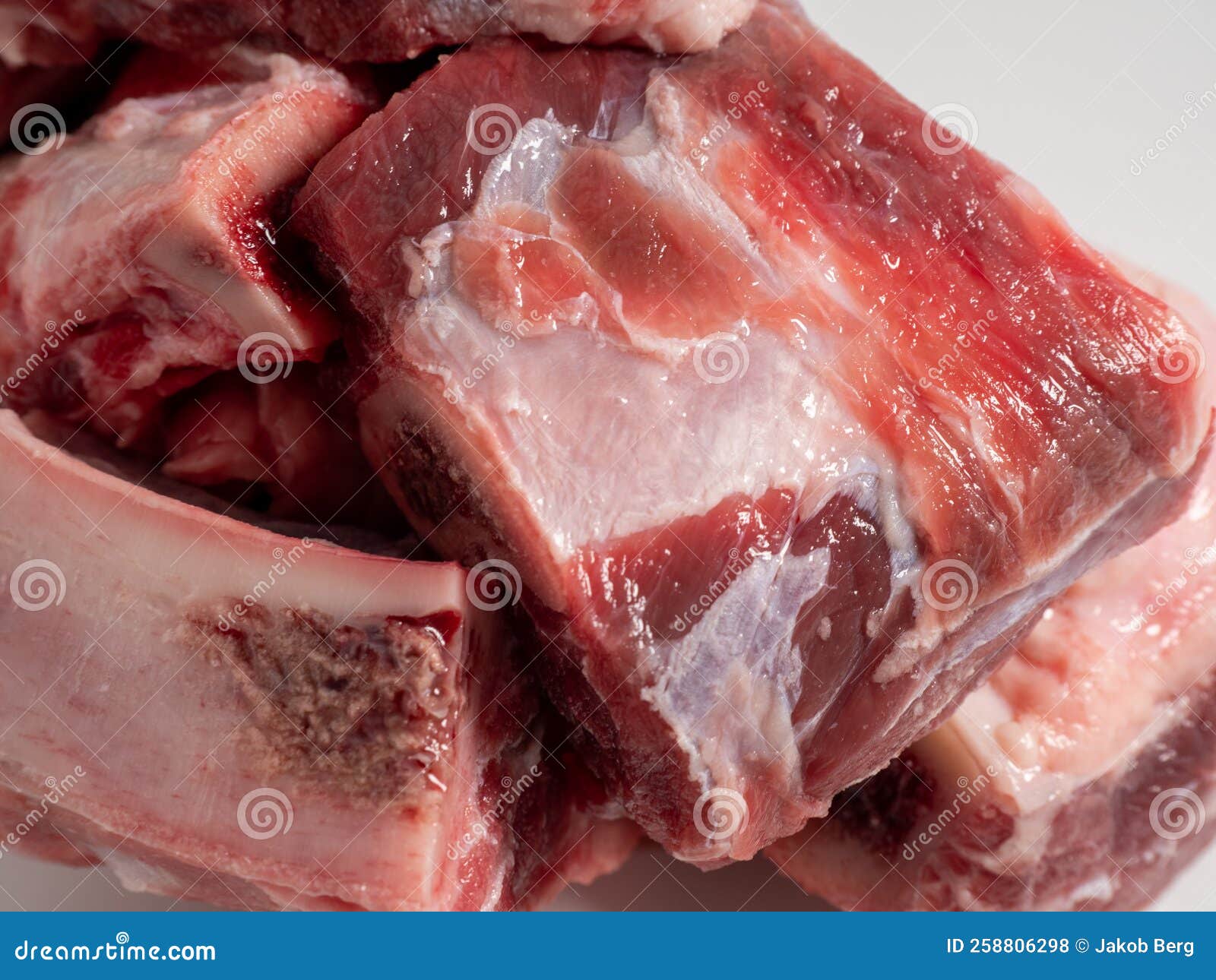 Raw Meat with Beef Bone. Choice of Beef on the Bone for Soups Stock ...