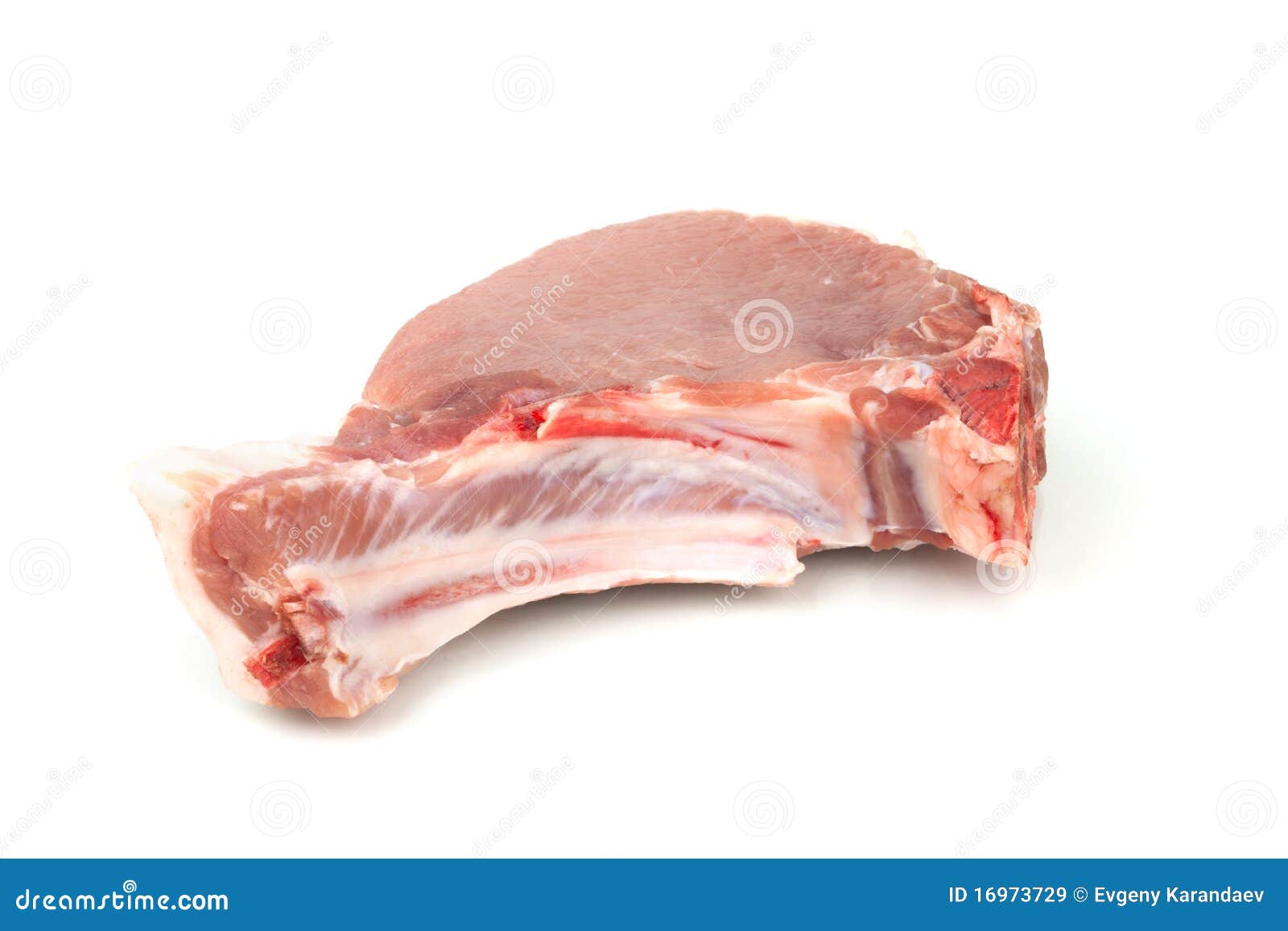 Raw meat with bone stock image. Image of muscle, isolated - 16973729