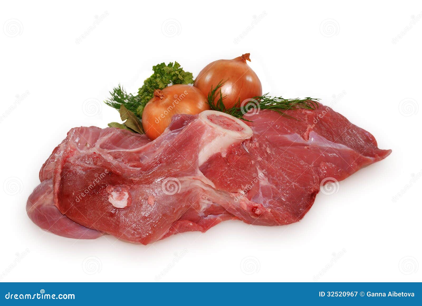 Raw meat on the bone stock image. Image of cooking, beefsteak - 32520967