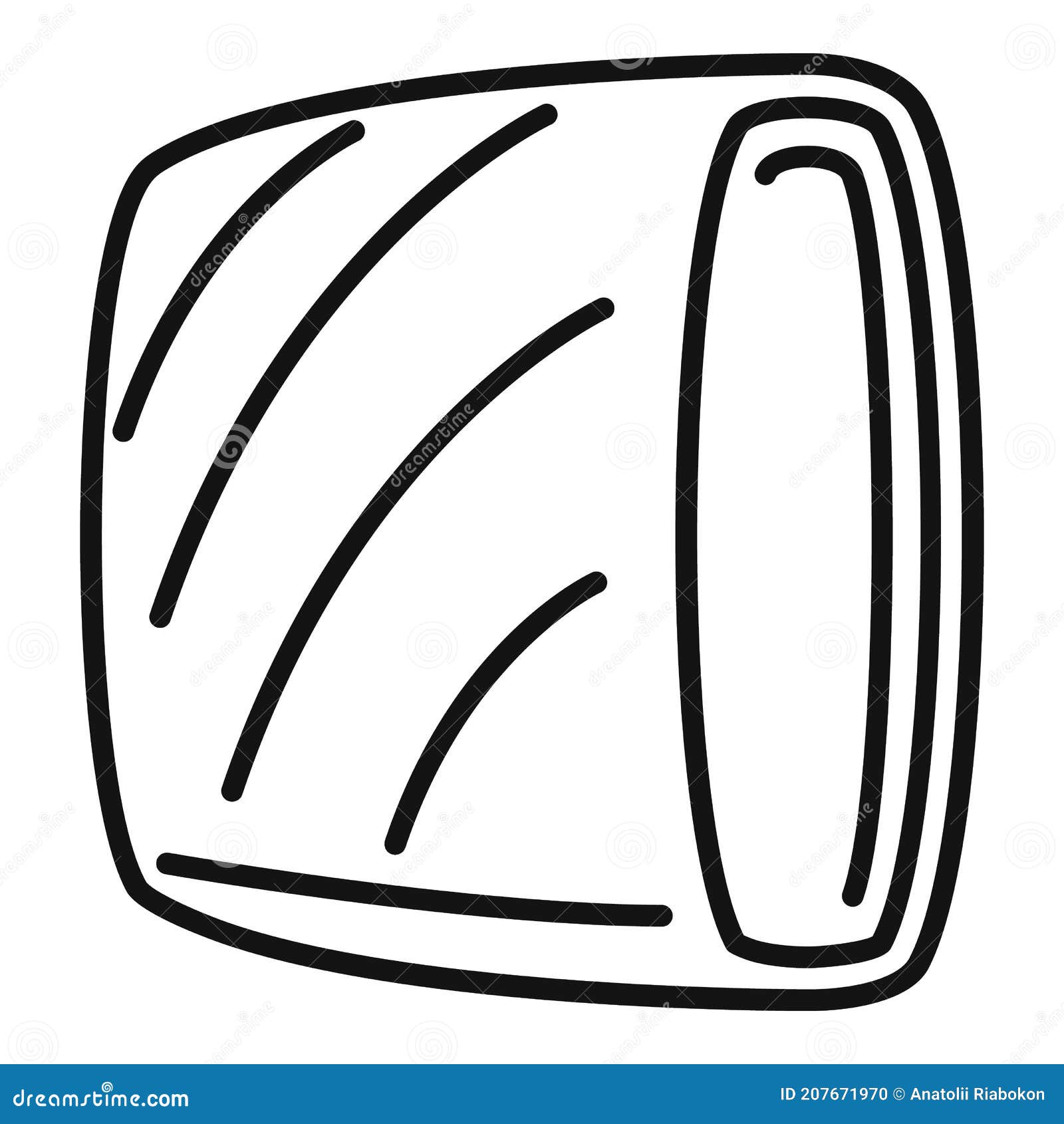 Raw Meat Icon, Outline Style Stock Illustration - Illustration of ...