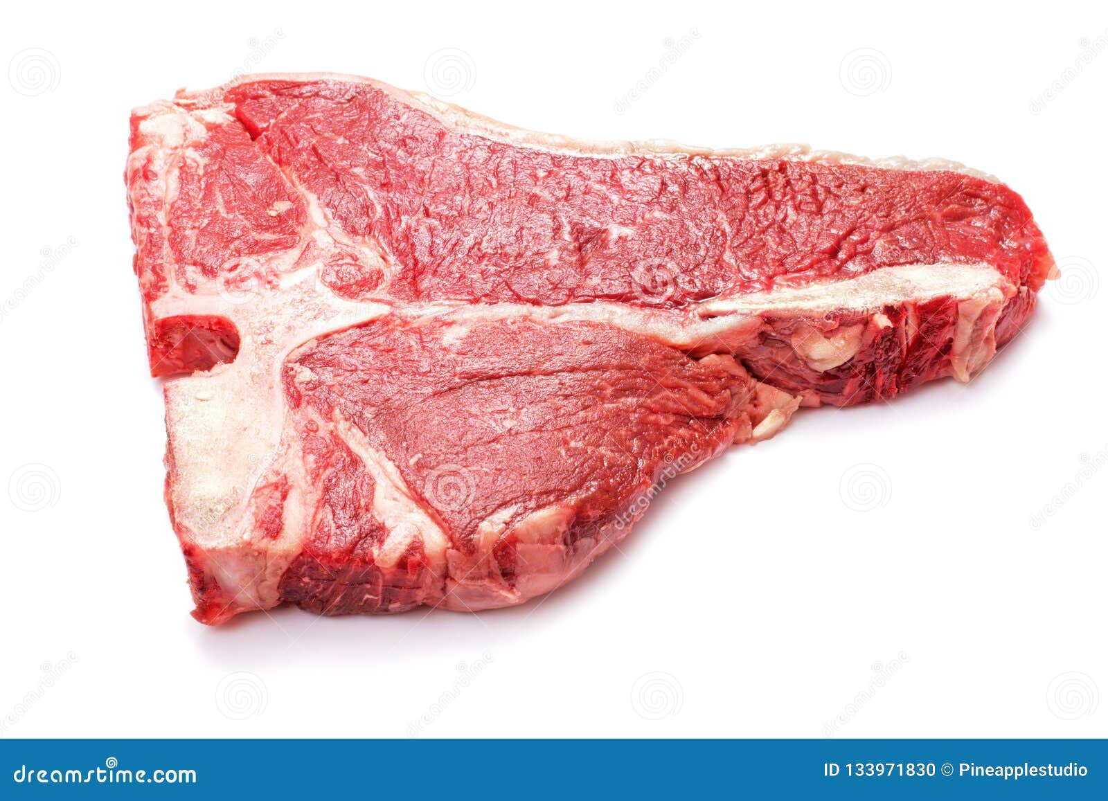 Raw Meat Isolated on White Background Stock Photo - Image of food ...