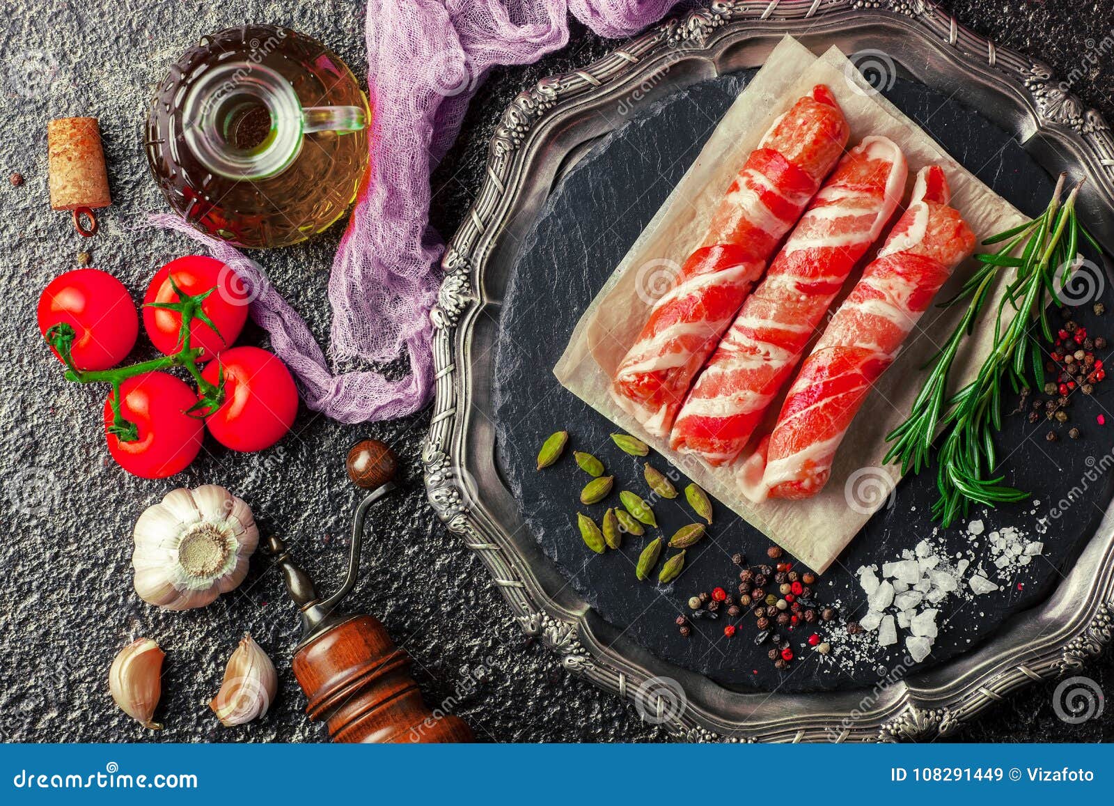 Raw meat on the kitchen stock image. Image of roast - 108291449