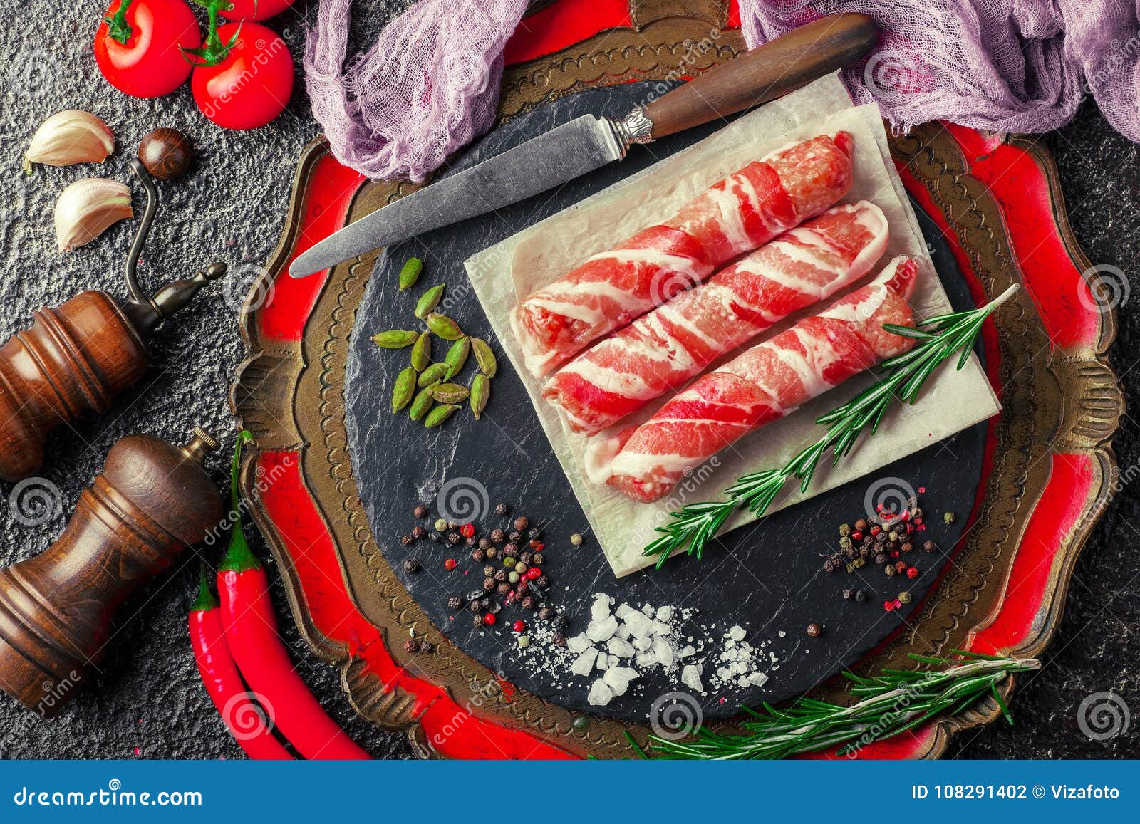 Raw meat on the kitchen stock photo. Image of kitchen - 108291402