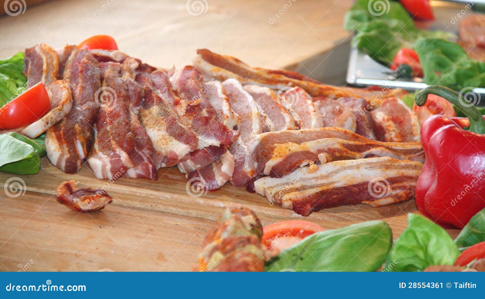 Raw Meat with Layers of Lard Stock Image - Image of slised, grill: 28554361