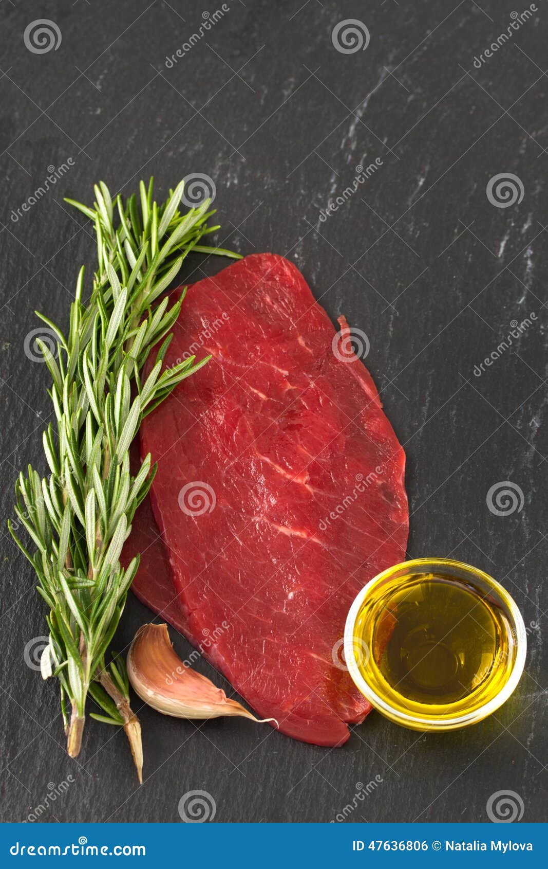 Raw meat with oil stock photo. Image of aromatherapy - 47636806