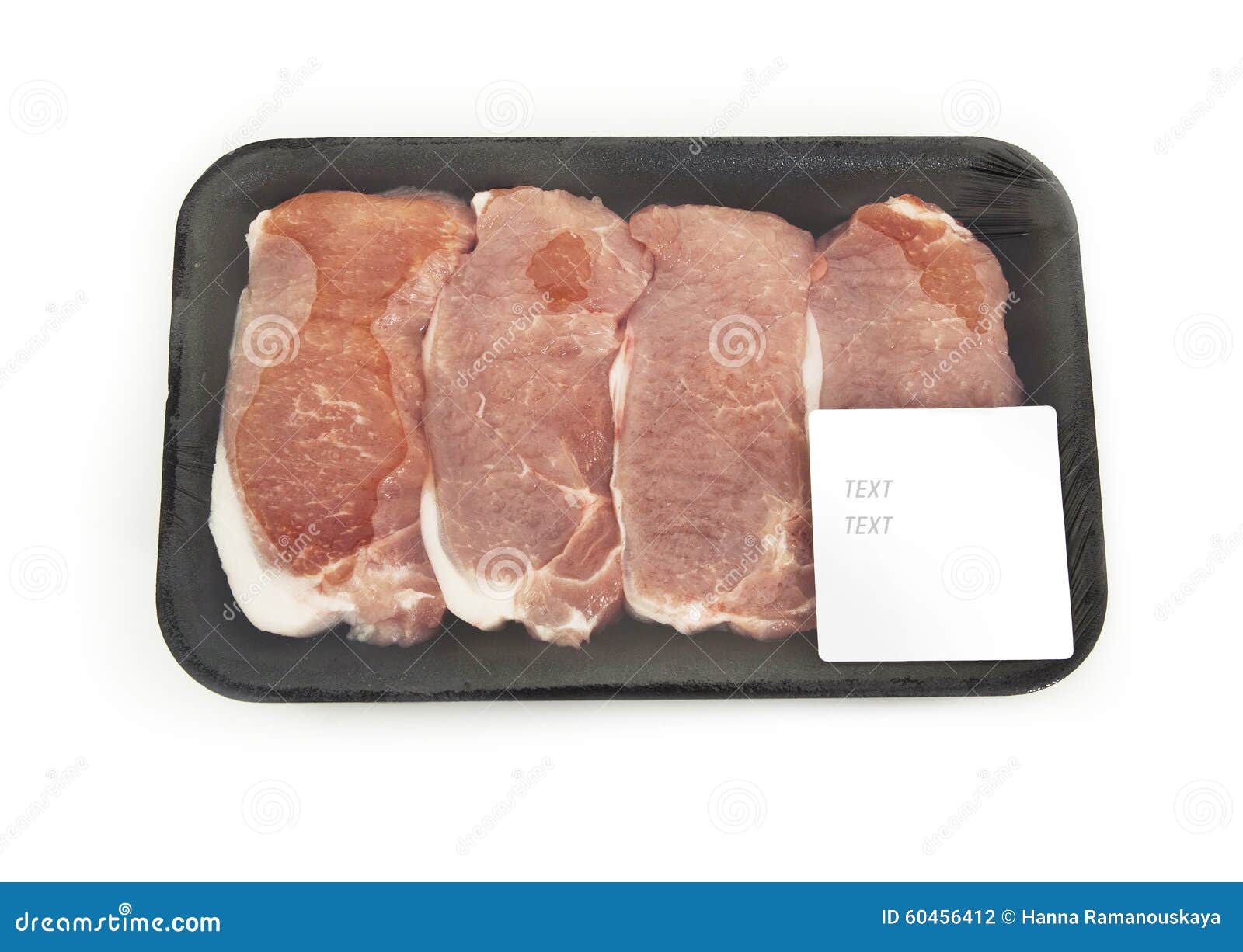 Raw Steaks in the Packageisolated on White Background Stock Photo ...