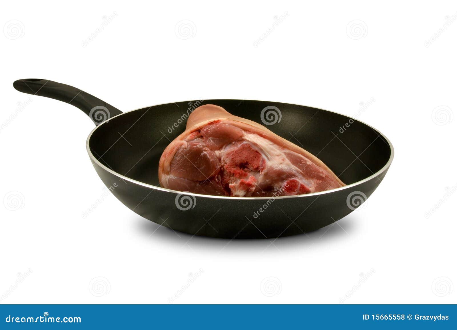 Raw meat in pan stock photo. Image of pork, roast, fresh - 15665558