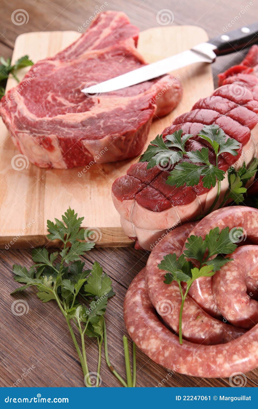 Raw meat and parsley stock image. Image of beef, studio - 22247061