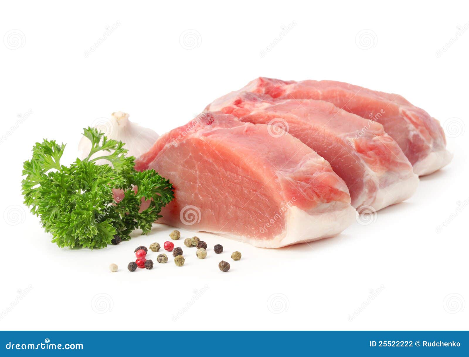Raw meat with parsley stock photo. Image of pork, beefsteak - 25522222