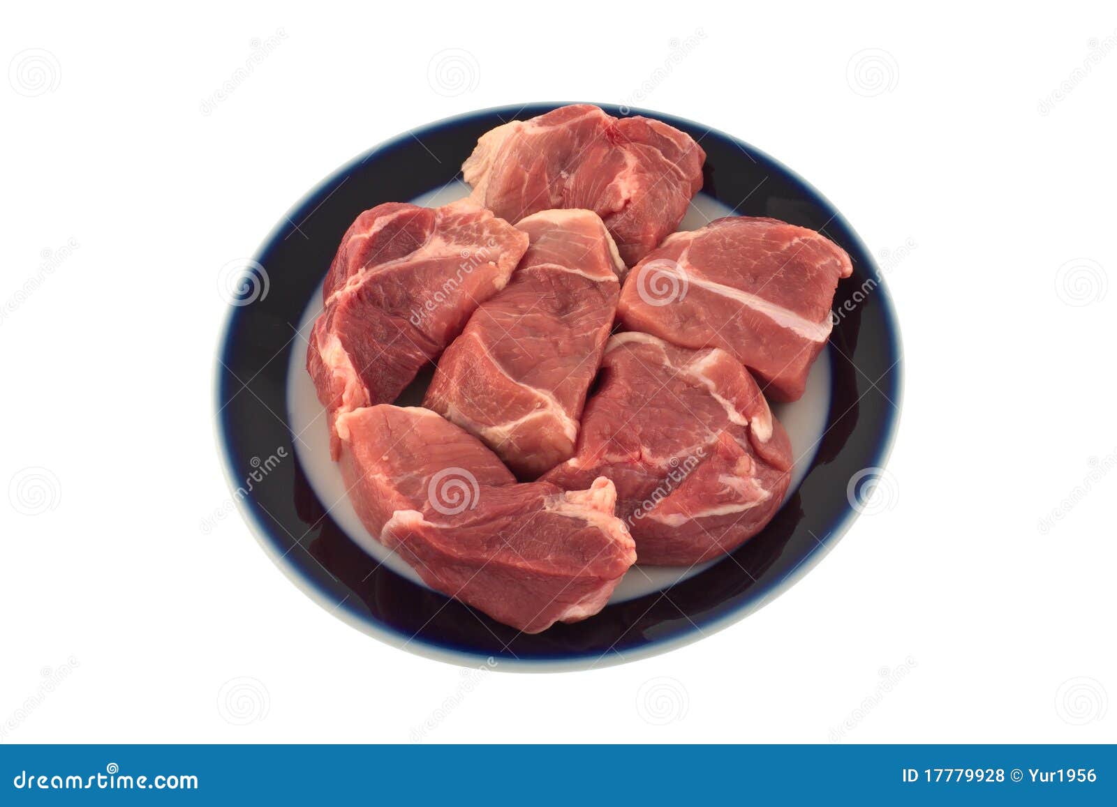 Raw meat on a plate. stock photo. Image of meat, isolated - 17779928