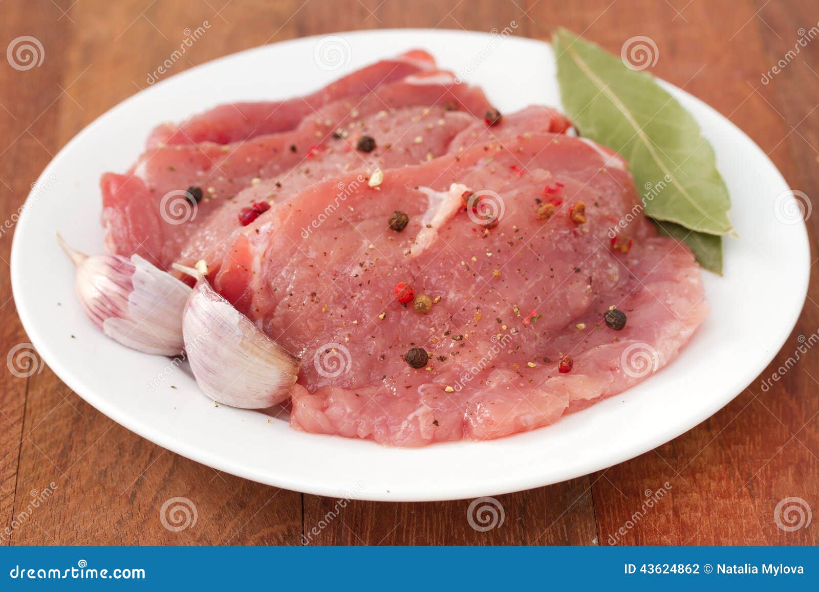 Raw meat on plate stock photo. Image of lunch, meal, grill - 43624862