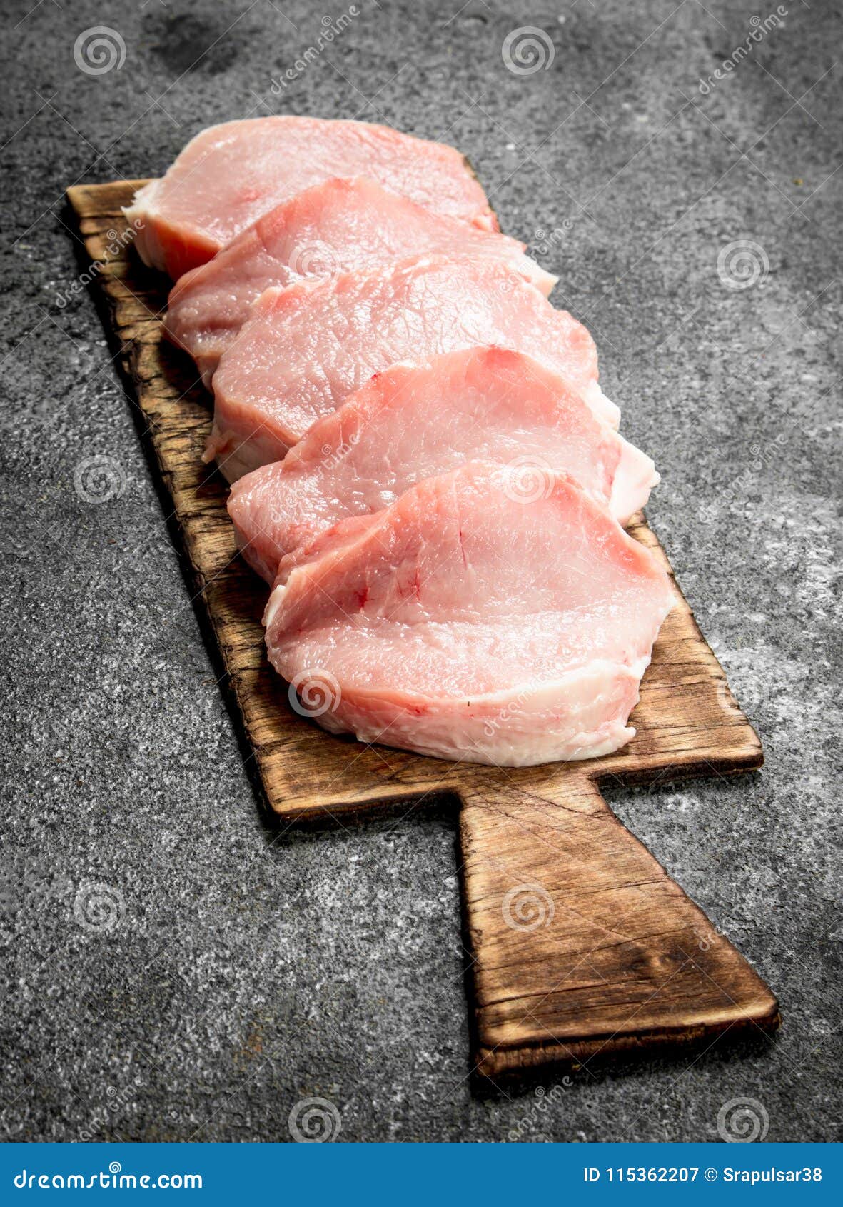 Raw meat of pork . stock image. Image of bone, meat - 115362207