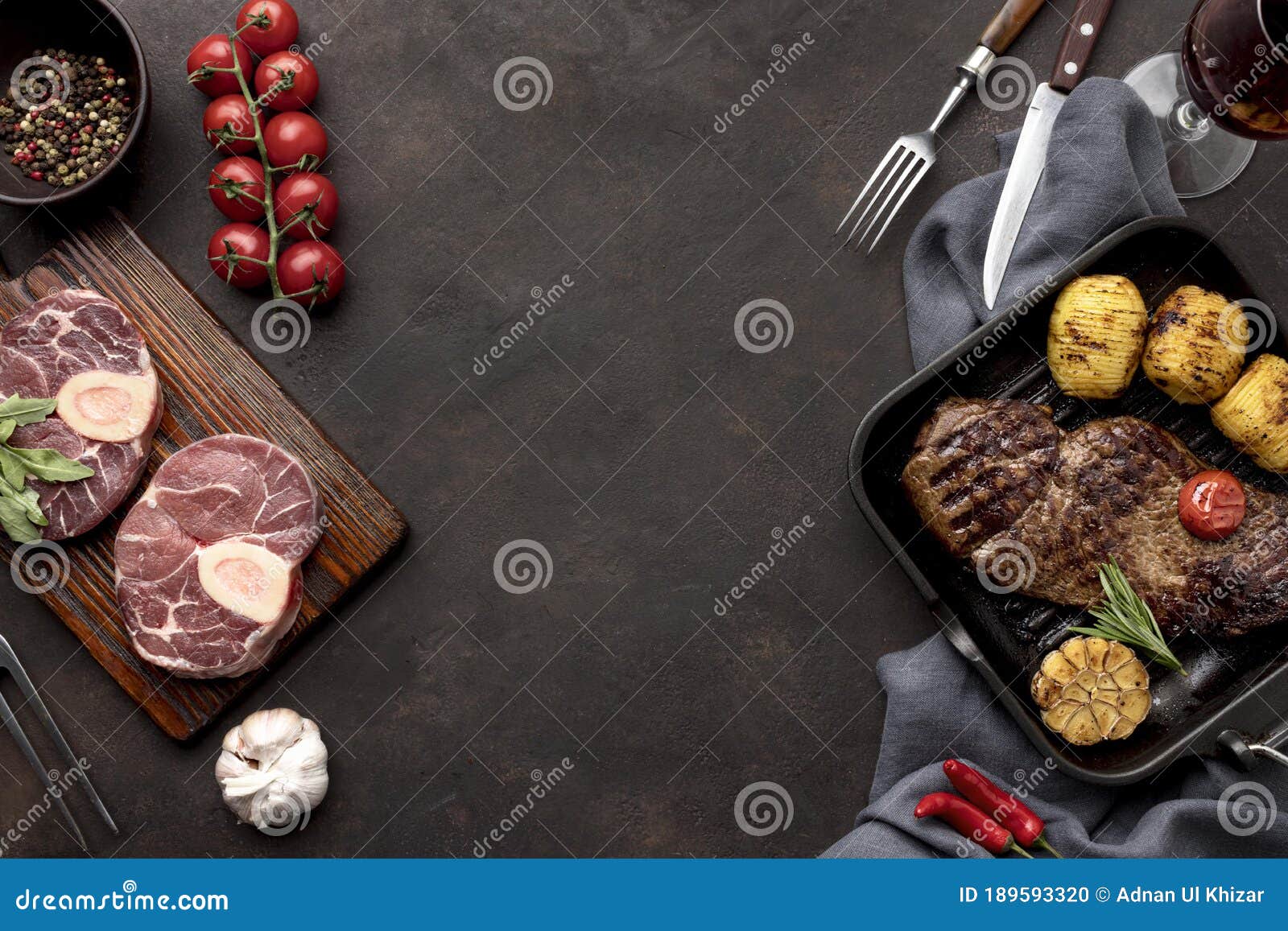 Raw Meat Prepared To Be Cooked Photo Stock Photo - Image of traditional ...