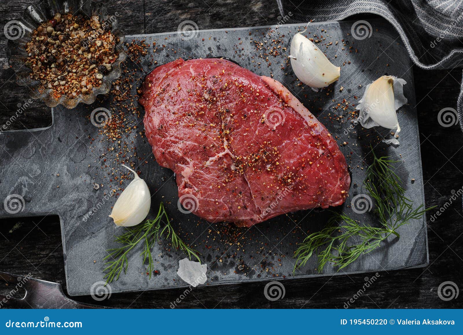 Raw Meat Ready for Cooking on Table Stock Photo - Image of protein ...