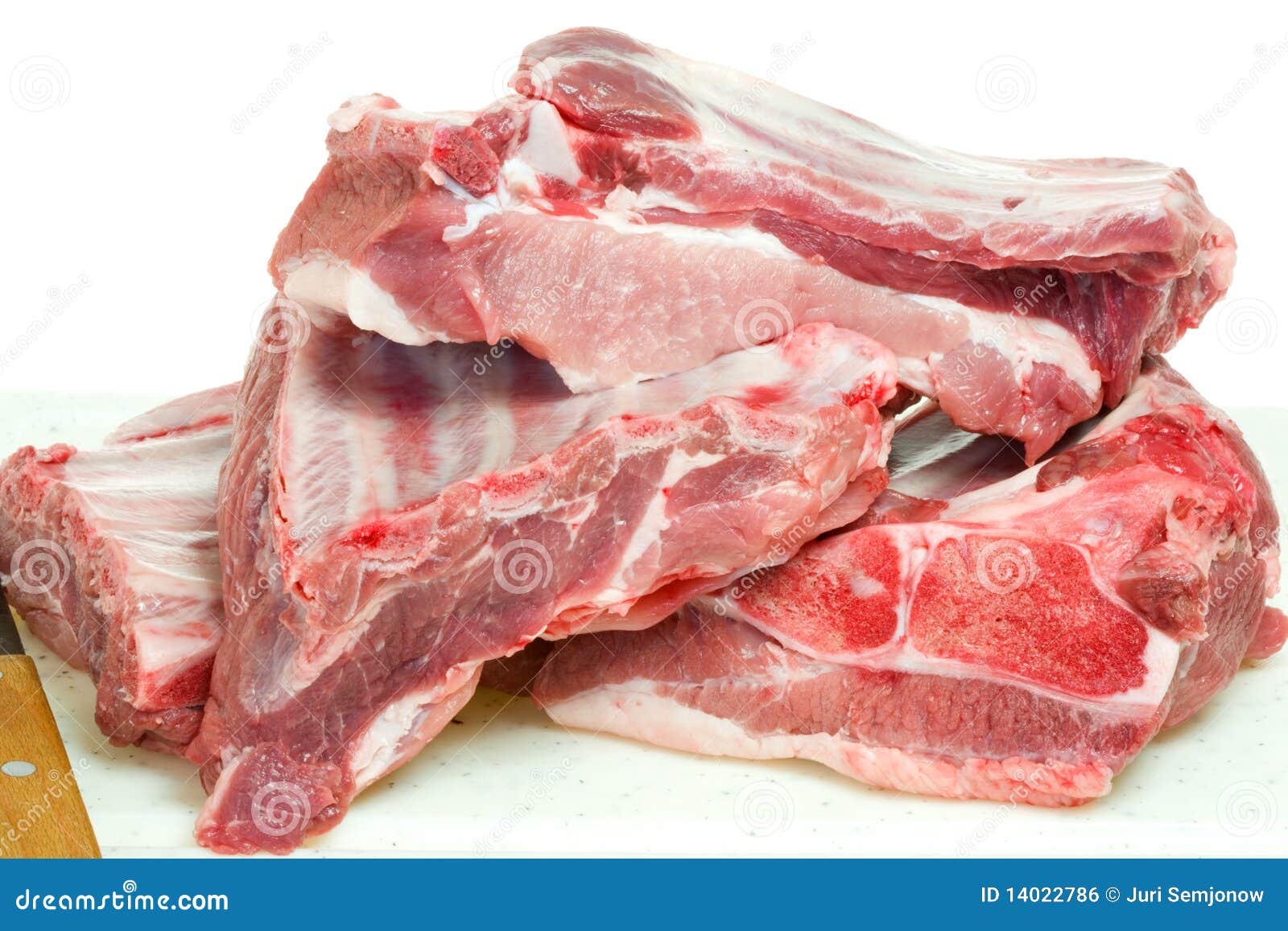 Raw meat ribs. stock photo. Image of preparing, macro - 14022786