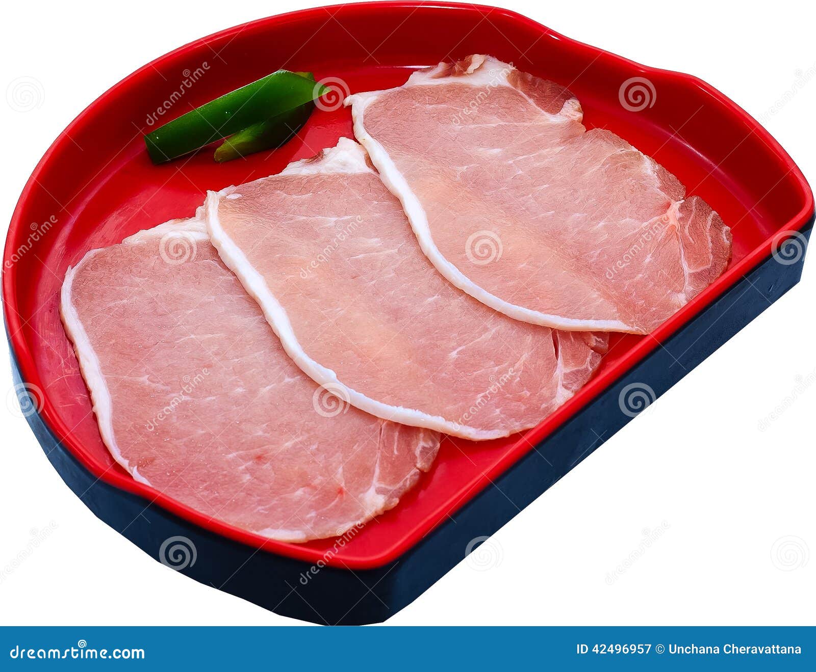 Raw Meat Slice stock image. Image of fresh, grill, isolate - 42496957