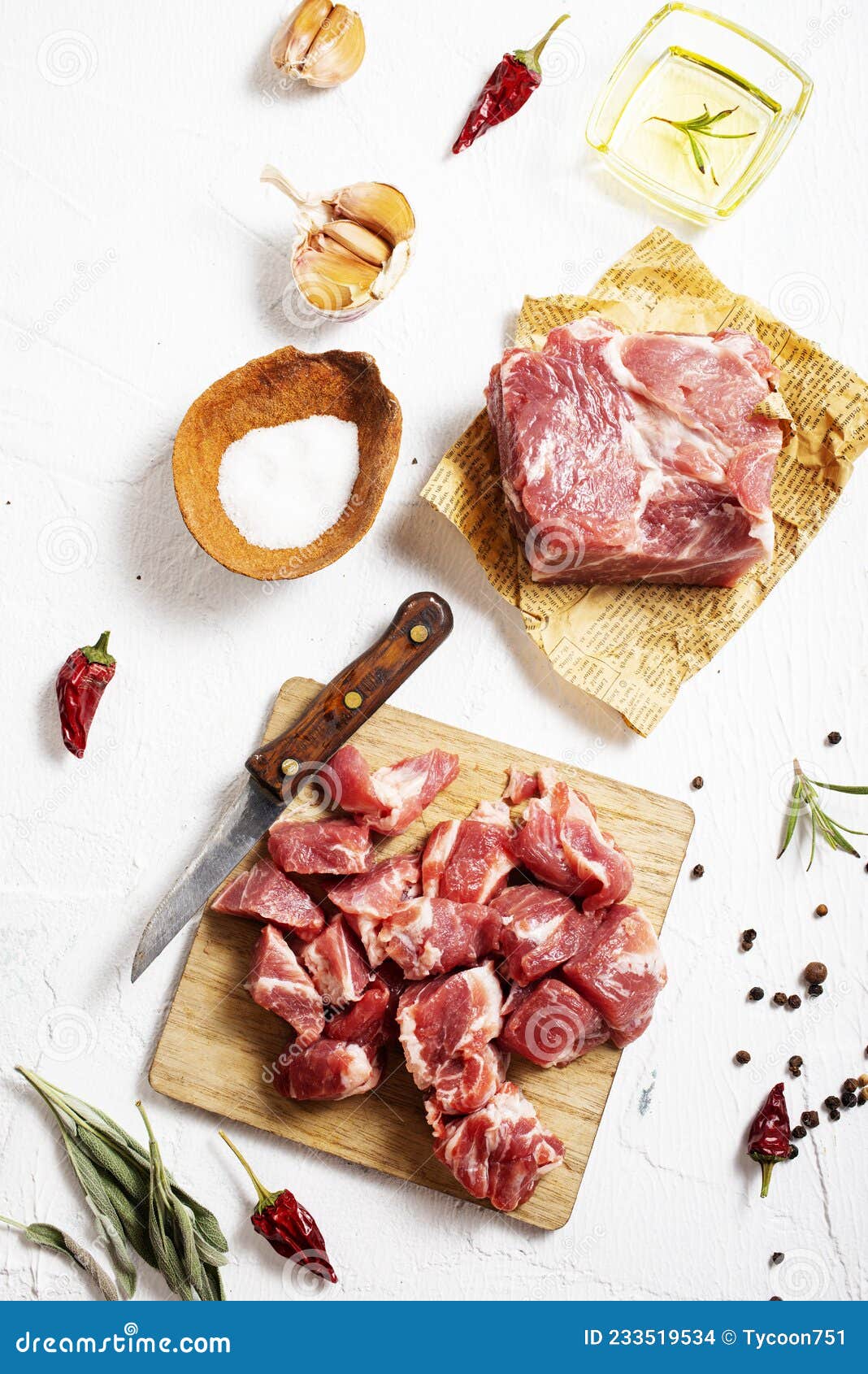 Raw meat,meat with spice stock photo. Image of background - 233519534
