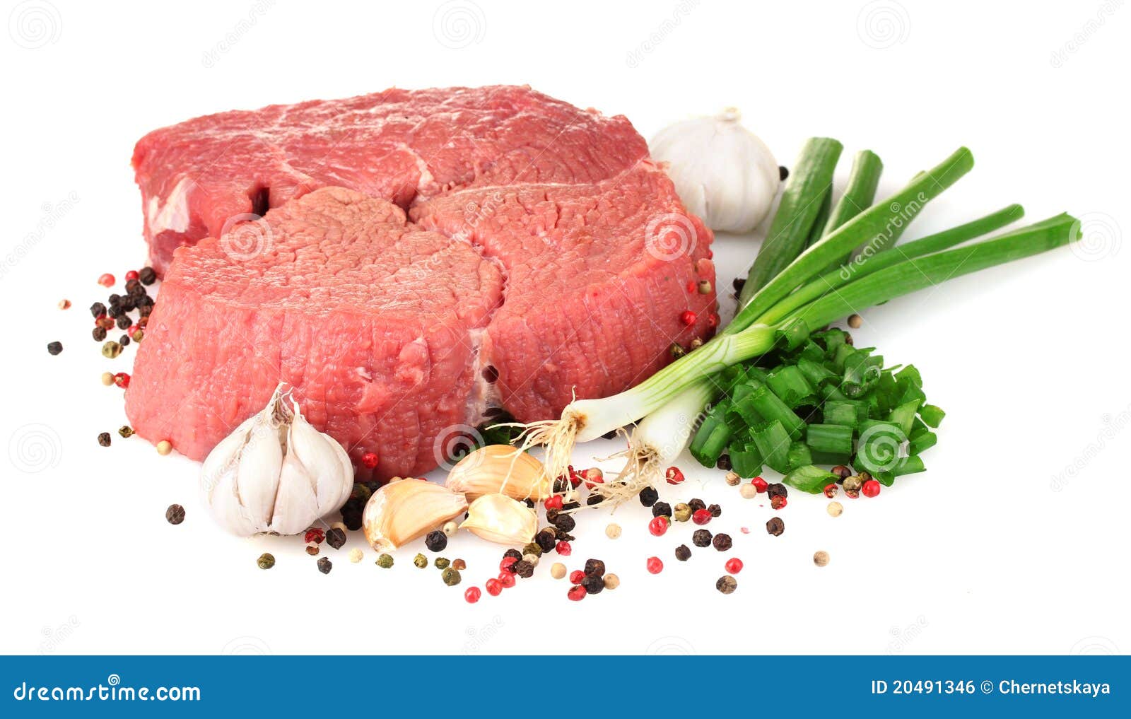 Raw meat and spices stock photo. Image of close, heap - 20491346