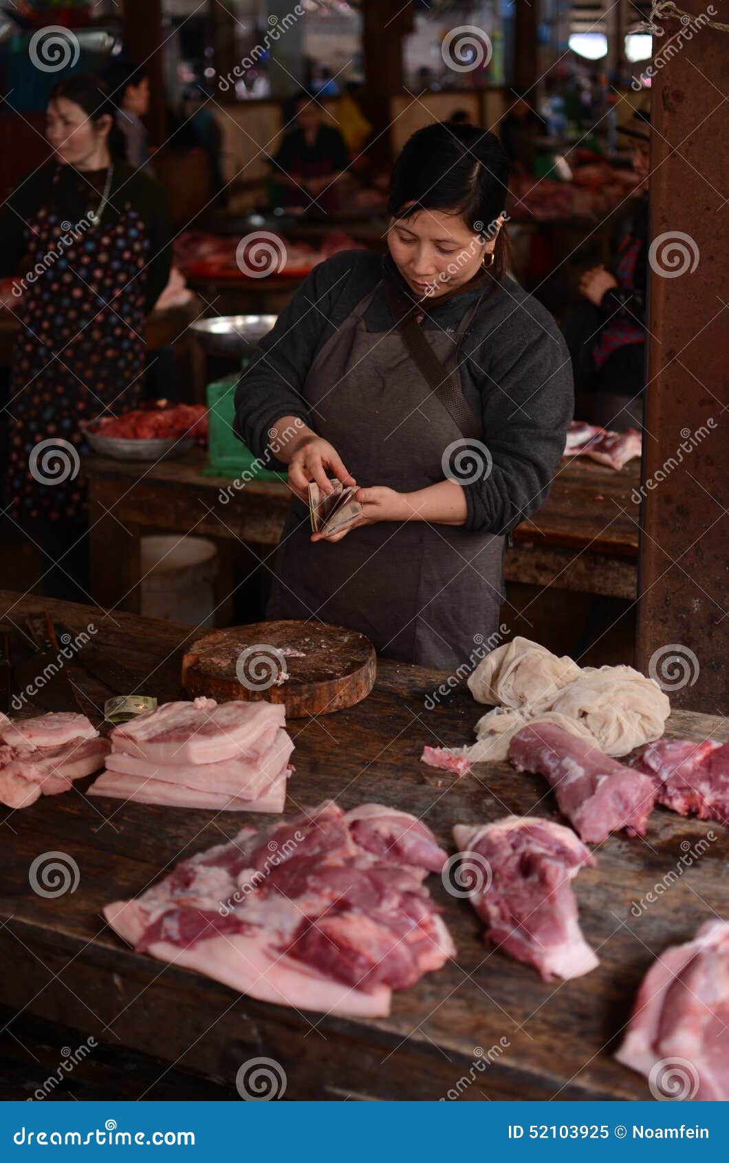 Raw meat stand in Veitnam editorial image. Image of vietnamese - 52103925